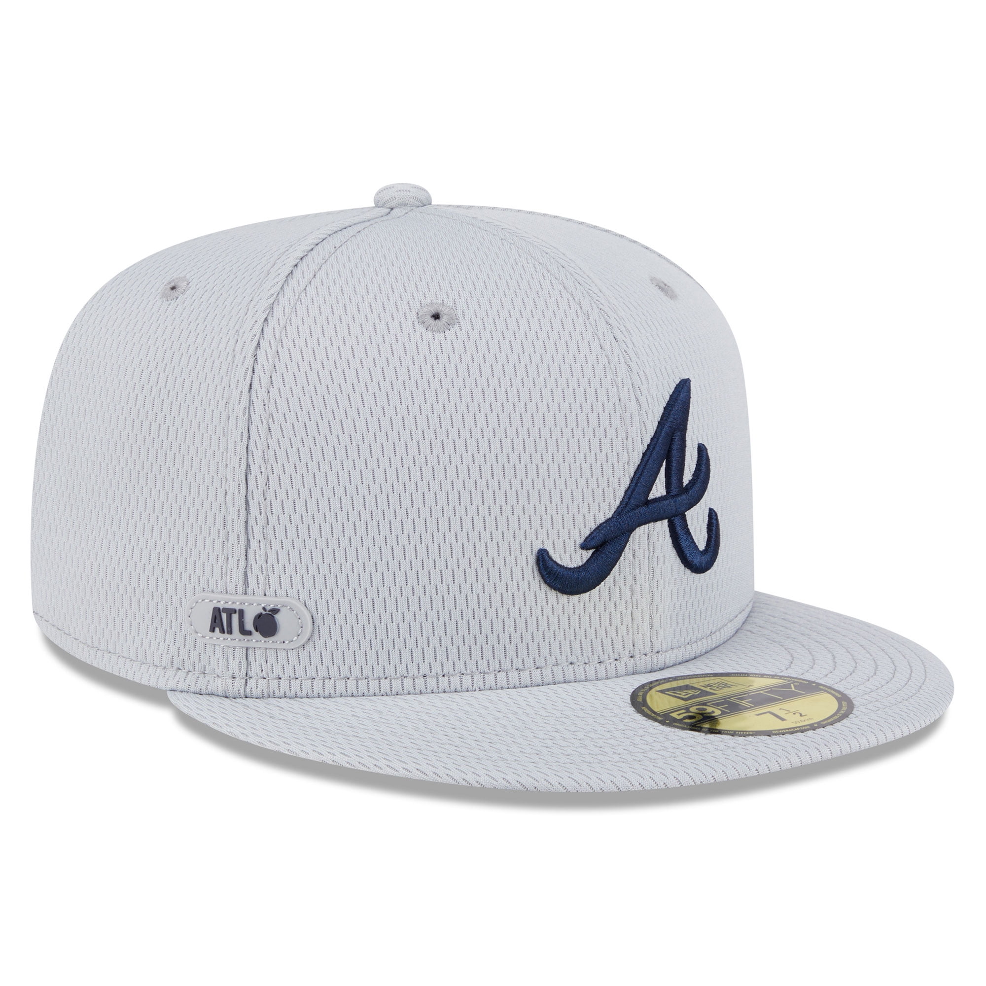 Men's New Era Gray Atlanta Braves 2025 MLB Clubhouse 59FIFTY Fitted Hat ...