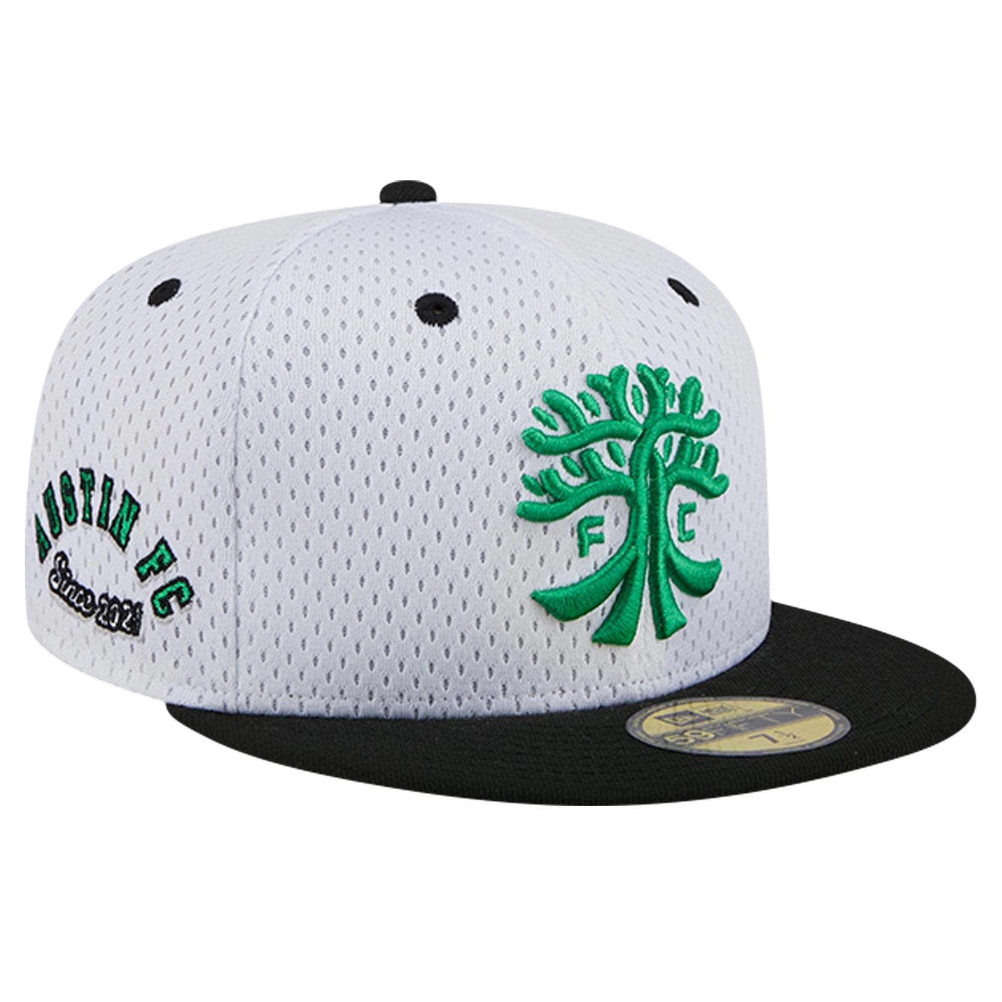 Men's New Era Gray Austin FC Throwback Mesh 59FIFTY Fitted Hat ...