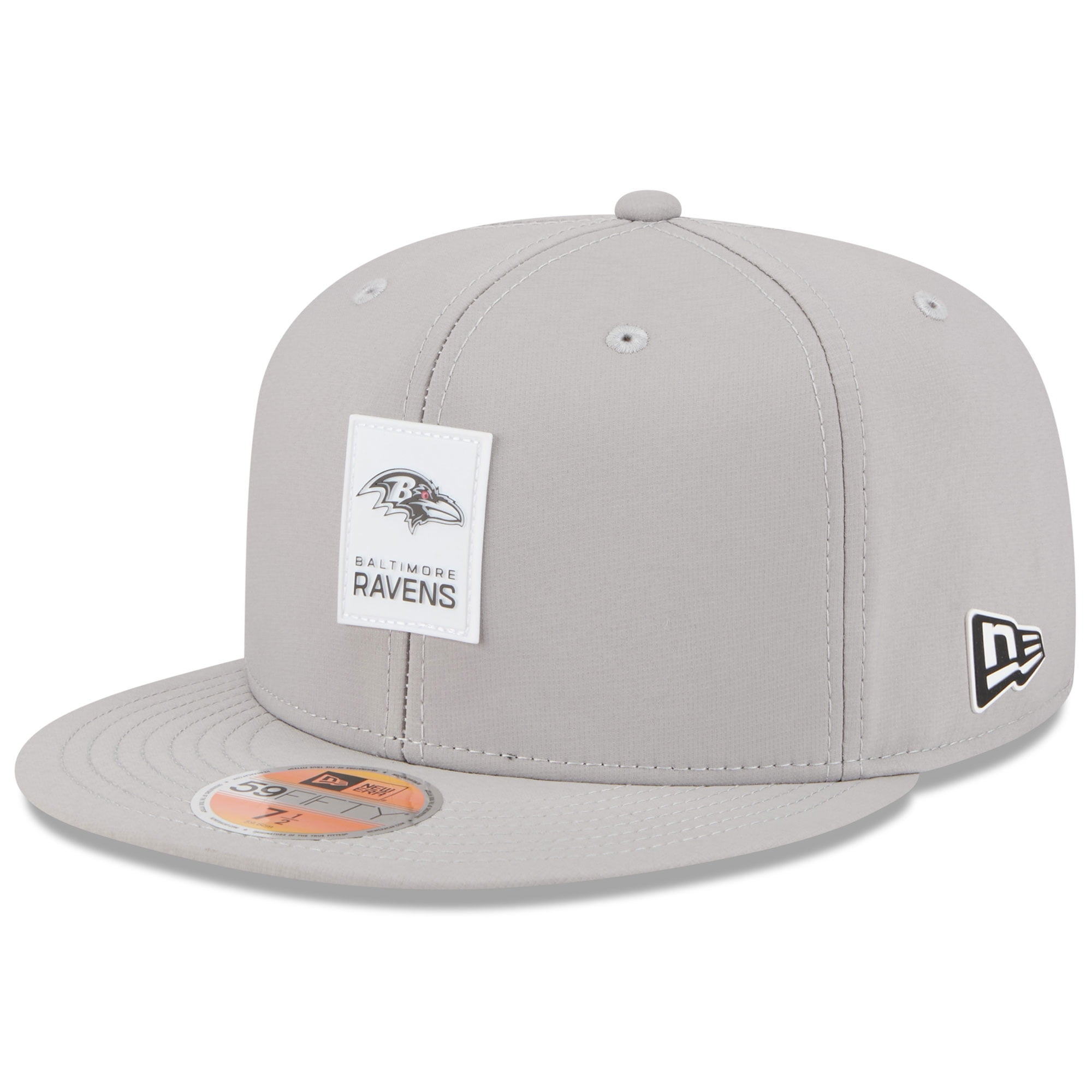 Men's New Era Gray Baltimore Ravens 2025 Sideline 59FIFTY Fitted Hat ...