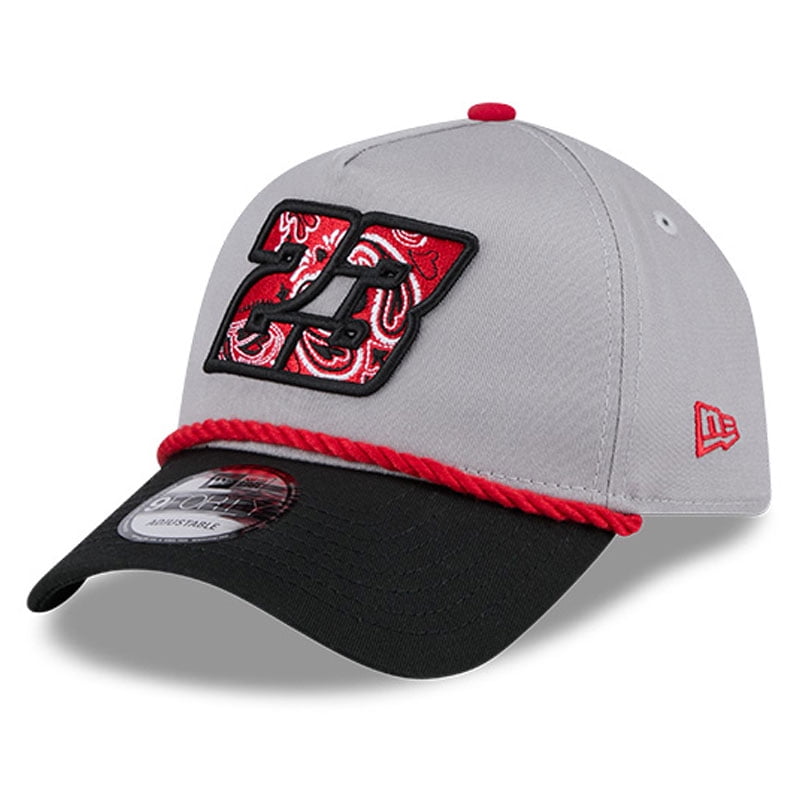 Men's New Era Gray/Black Bubba Wallace 9FORTY Rope Snapback Hat ...