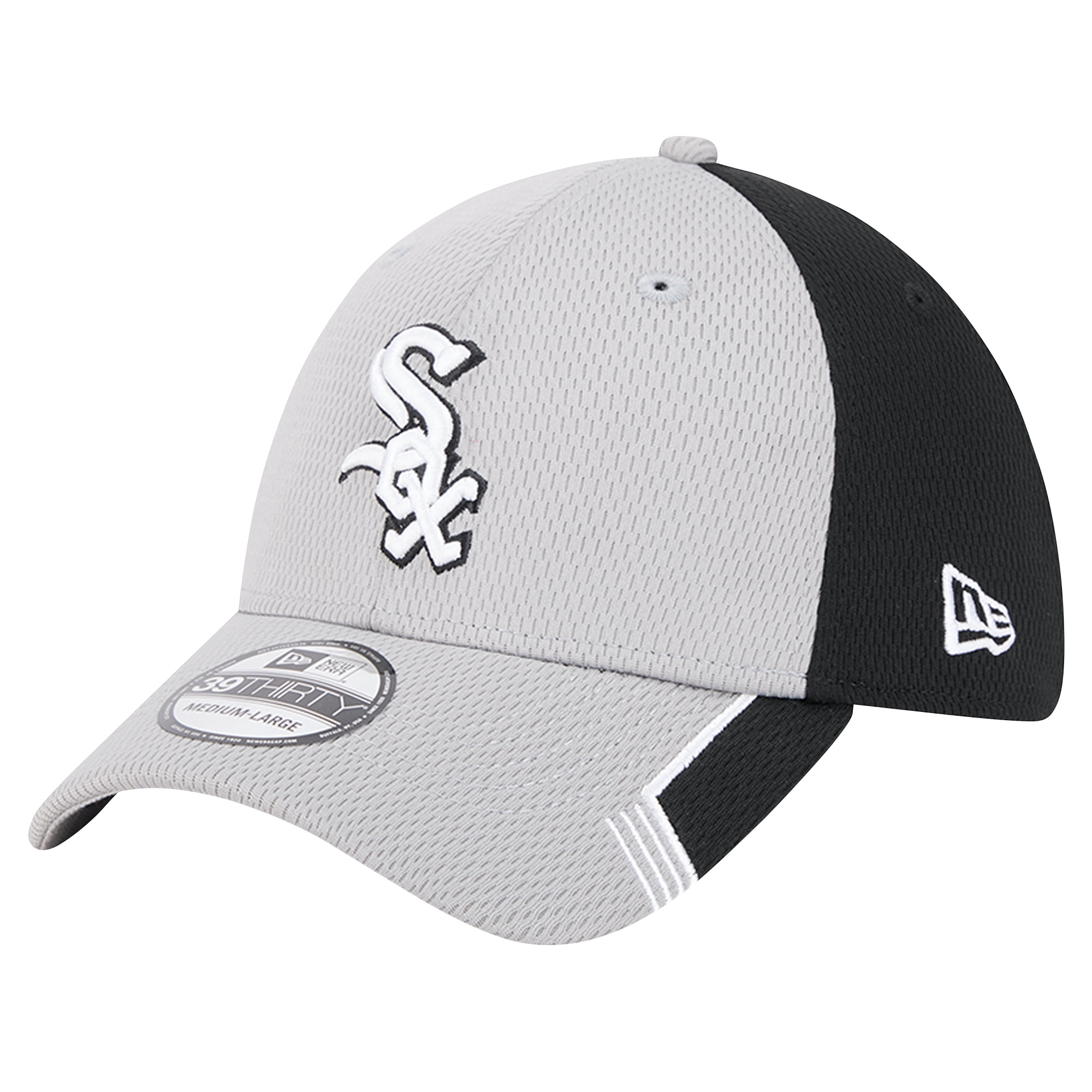 Men's New Era Gray/Black Chicago White Sox Visor Trim 39THIRTY Flex Hat ...
