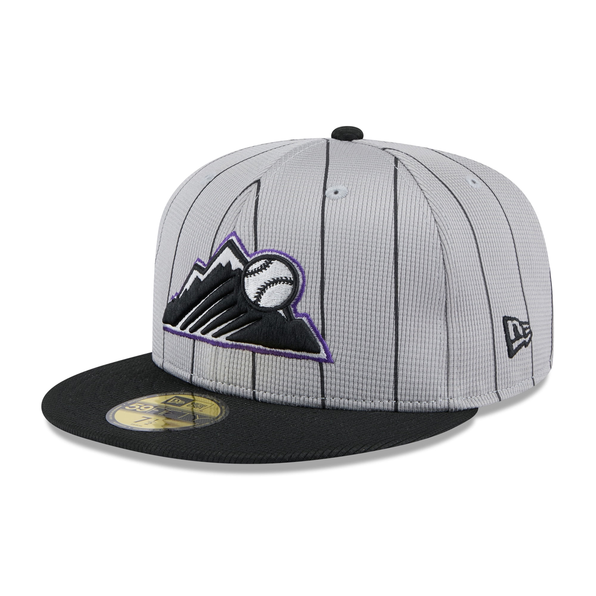 Men's New Era Gray/Black Colorado Rockies 2025 Batting Practice 59FIFTY ...