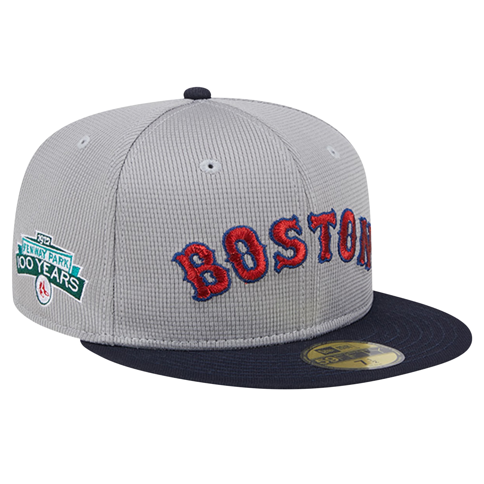 Men's New Era Gray Boston Red Sox Pivot Mesh 59FIFTY Fitted Hat ...
