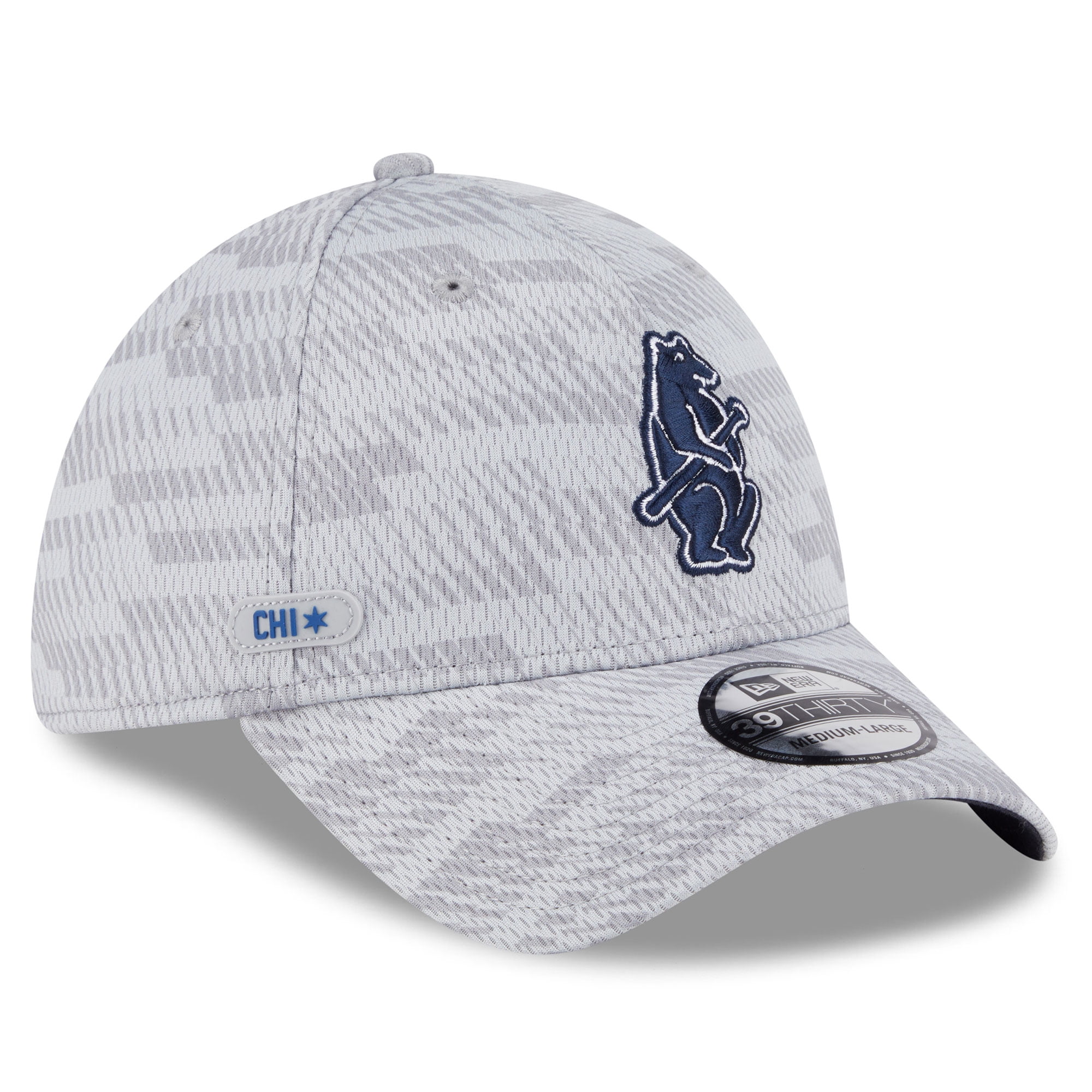 Men's New Era Gray Chicago Cubs 2025 MLB Clubhouse 39THIRTY Flex Hat ...