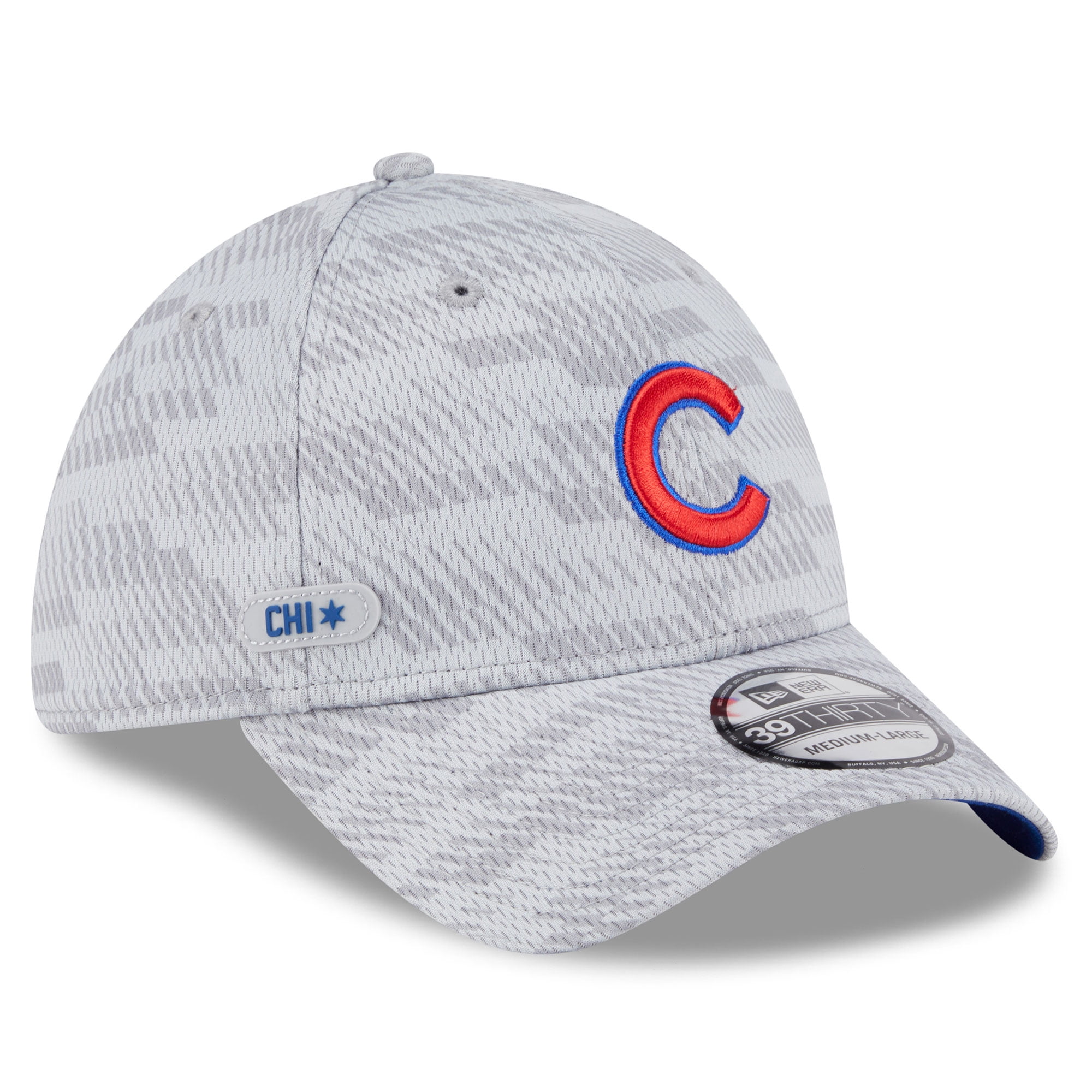Men's New Era Gray Chicago Cubs 2025 MLB Clubhouse 39THIRTY Flex Hat ...