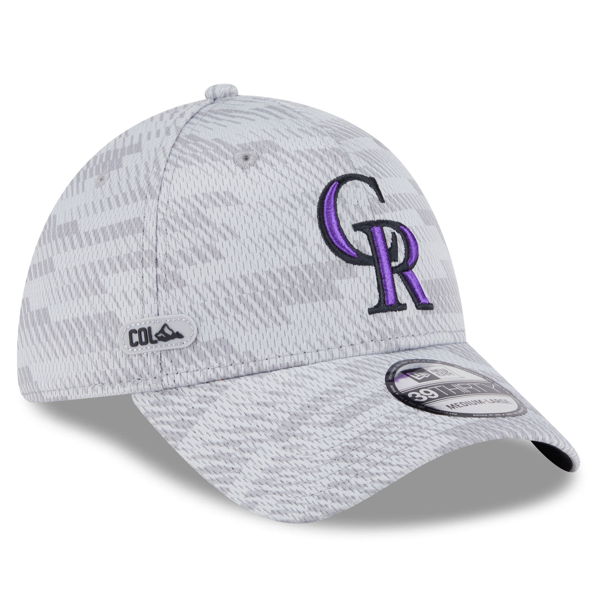 Men's New Era Gray Colorado Rockies 2025 MLB Clubhouse 39THIRTY Flex ...
