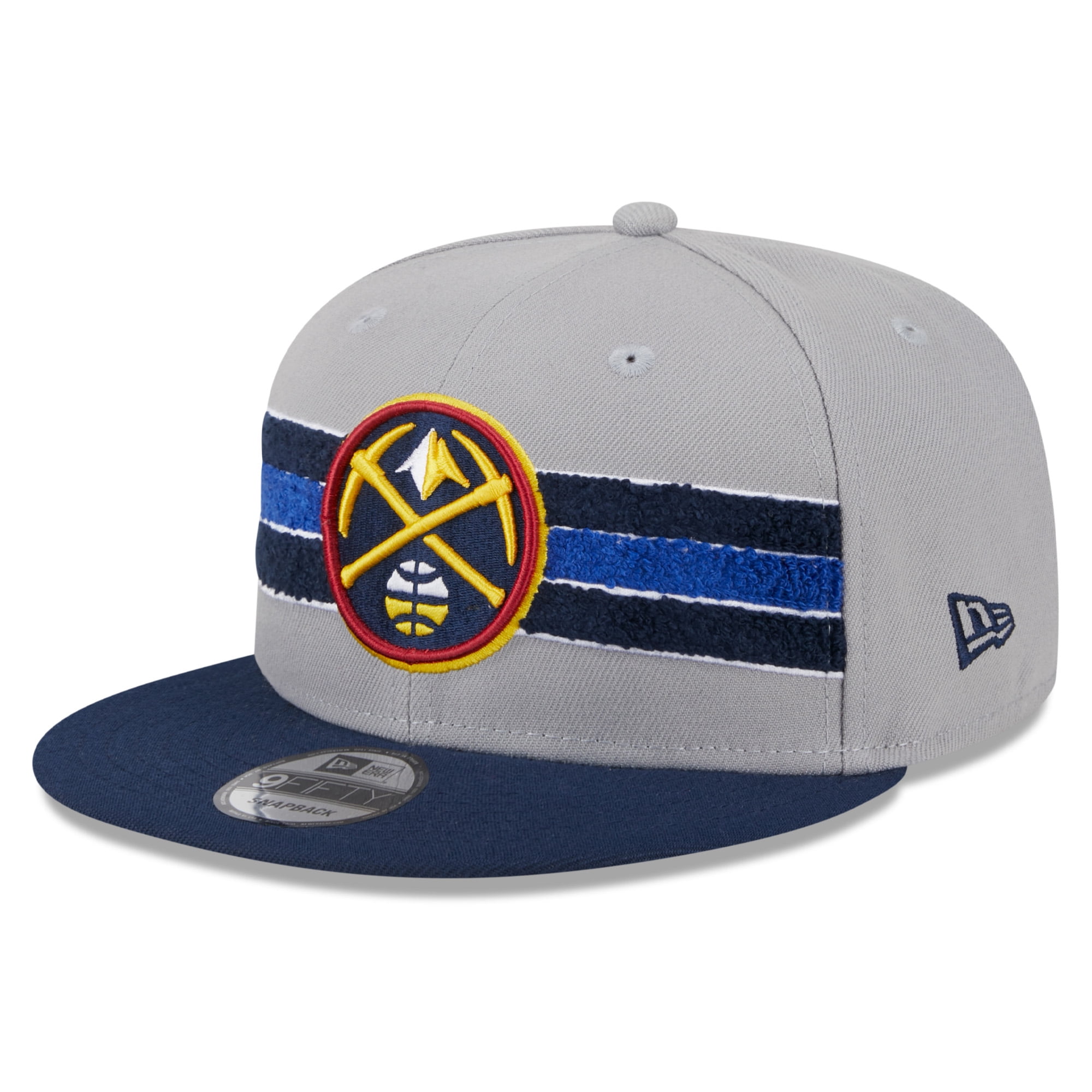 Men's New Era Gray Denver Nuggets Chenille Band 9FIFTY Snapback Hat ...