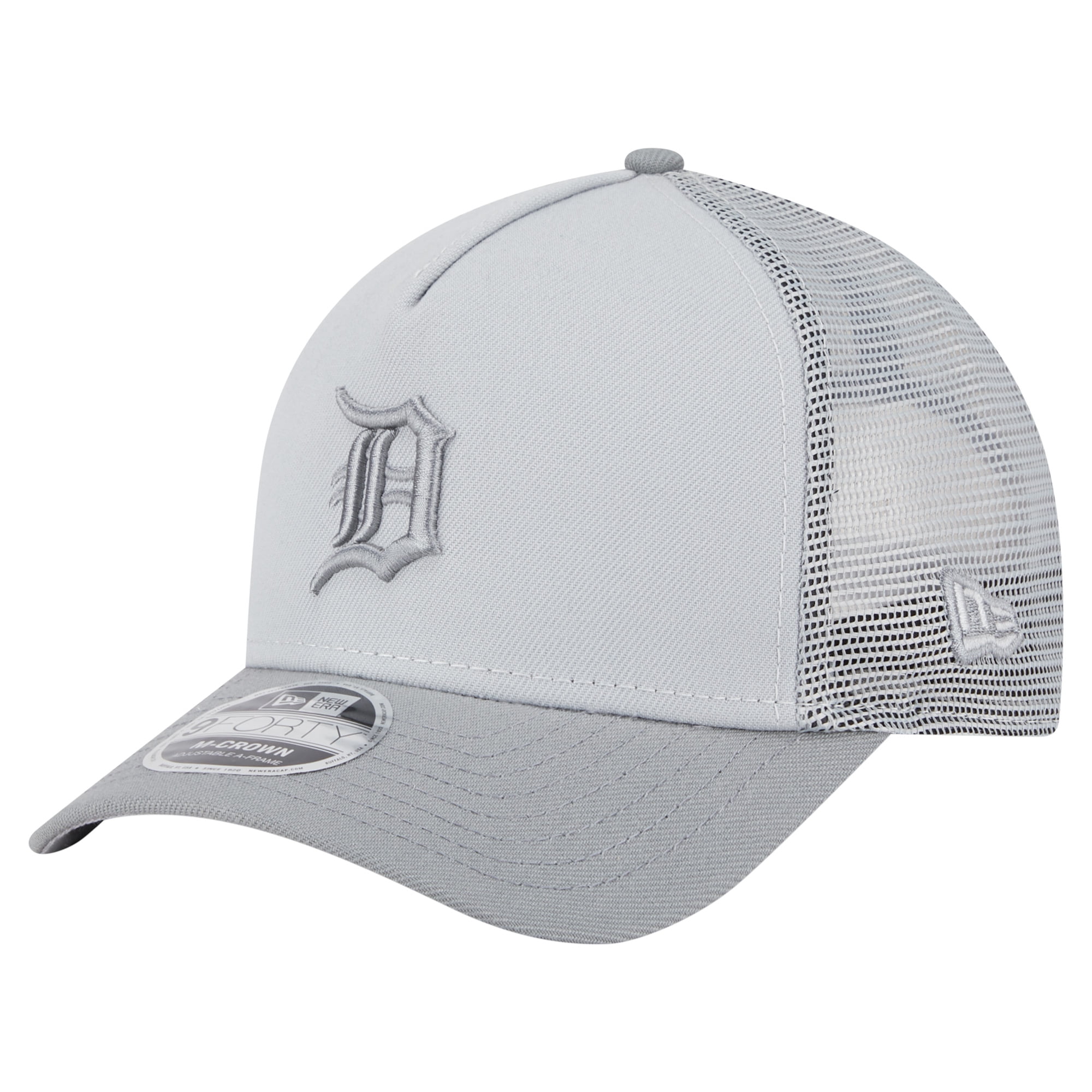 Men's New Era Gray Detroit Tigers Color Pack A-Frame 9FORTY Trucker ...