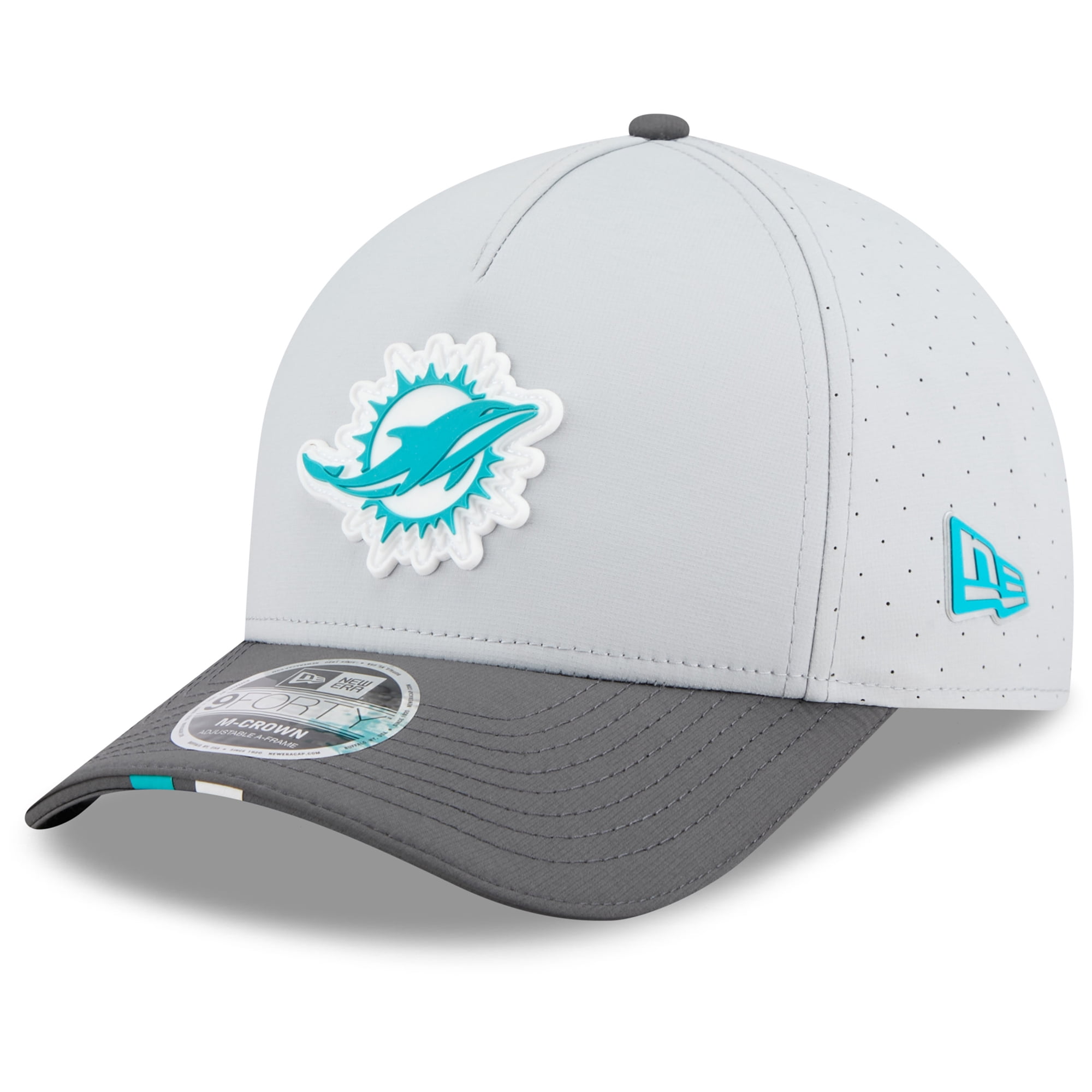 Men's New Era Gray/Graphite Miami Dolphins 2025 NFL Training Camp A ...