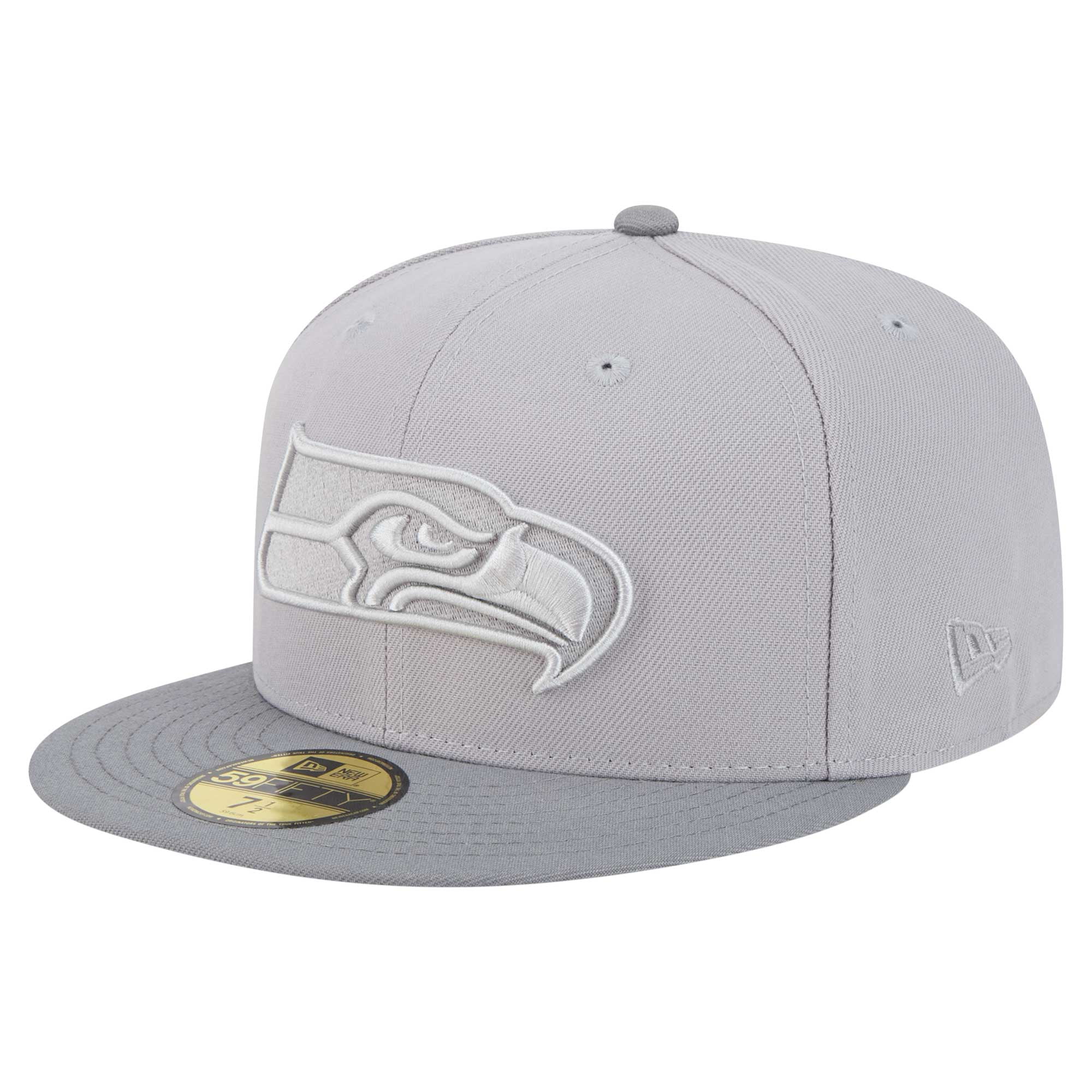 Men's New Era Gray/Graphite Seattle Seahawks Iron Cloud 59FIFTY Fitted ...