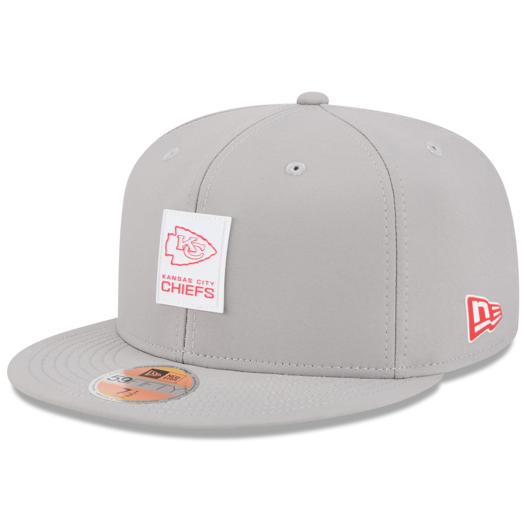 Men's New Era Gray Kansas City Chiefs 2025 Sideline 59FIFTY Fitted Hat ...