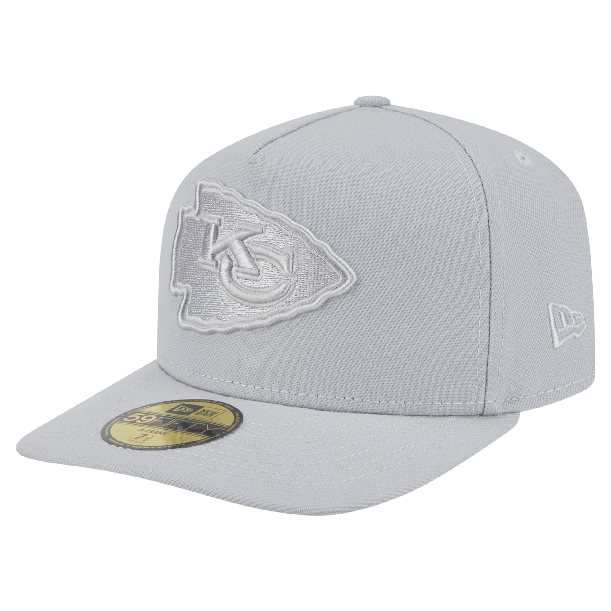 Men's New Era Gray Kansas City Chiefs Color Pack A-Frame 59FIFTY Fitted ...