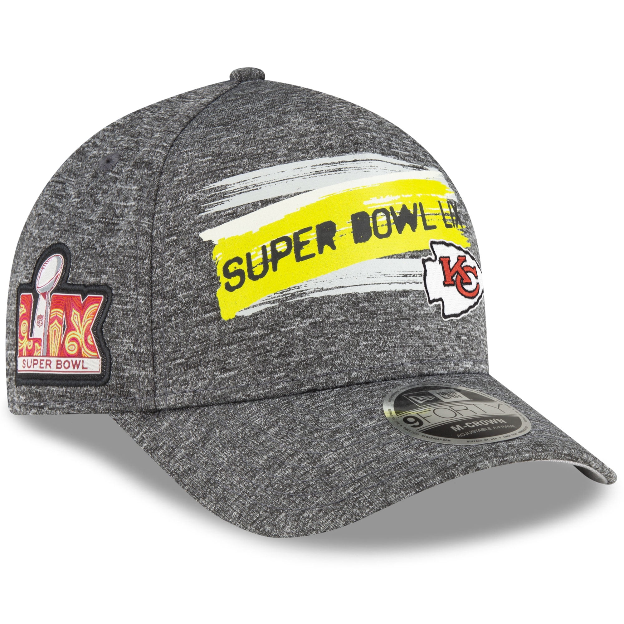 Men's New Era Gray Kansas City Chiefs Super Bowl LIX 9FORTY A-Frame ...