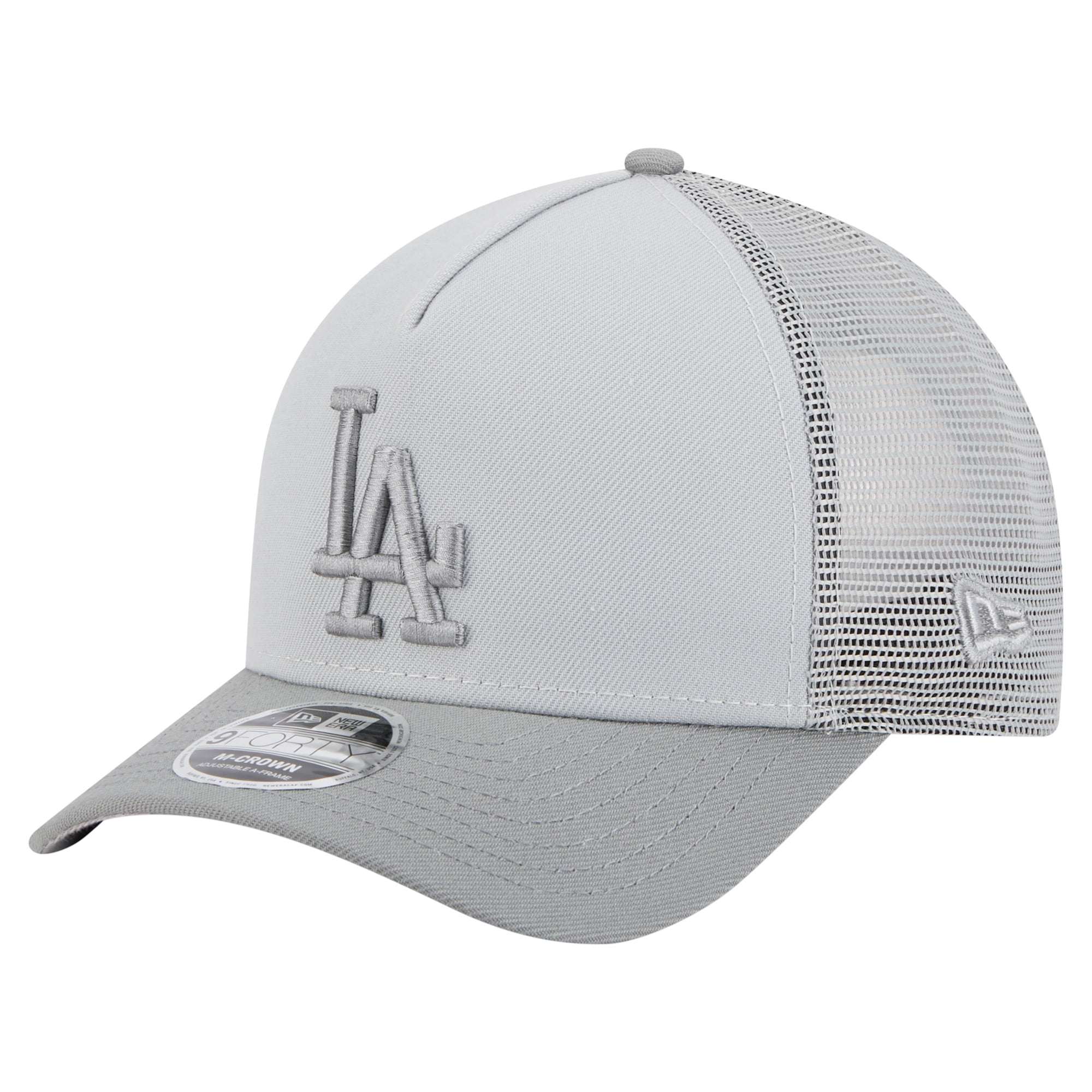 Men's New Era Gray Los Angeles Dodgers Color Pack A-Frame 9FORTY ...