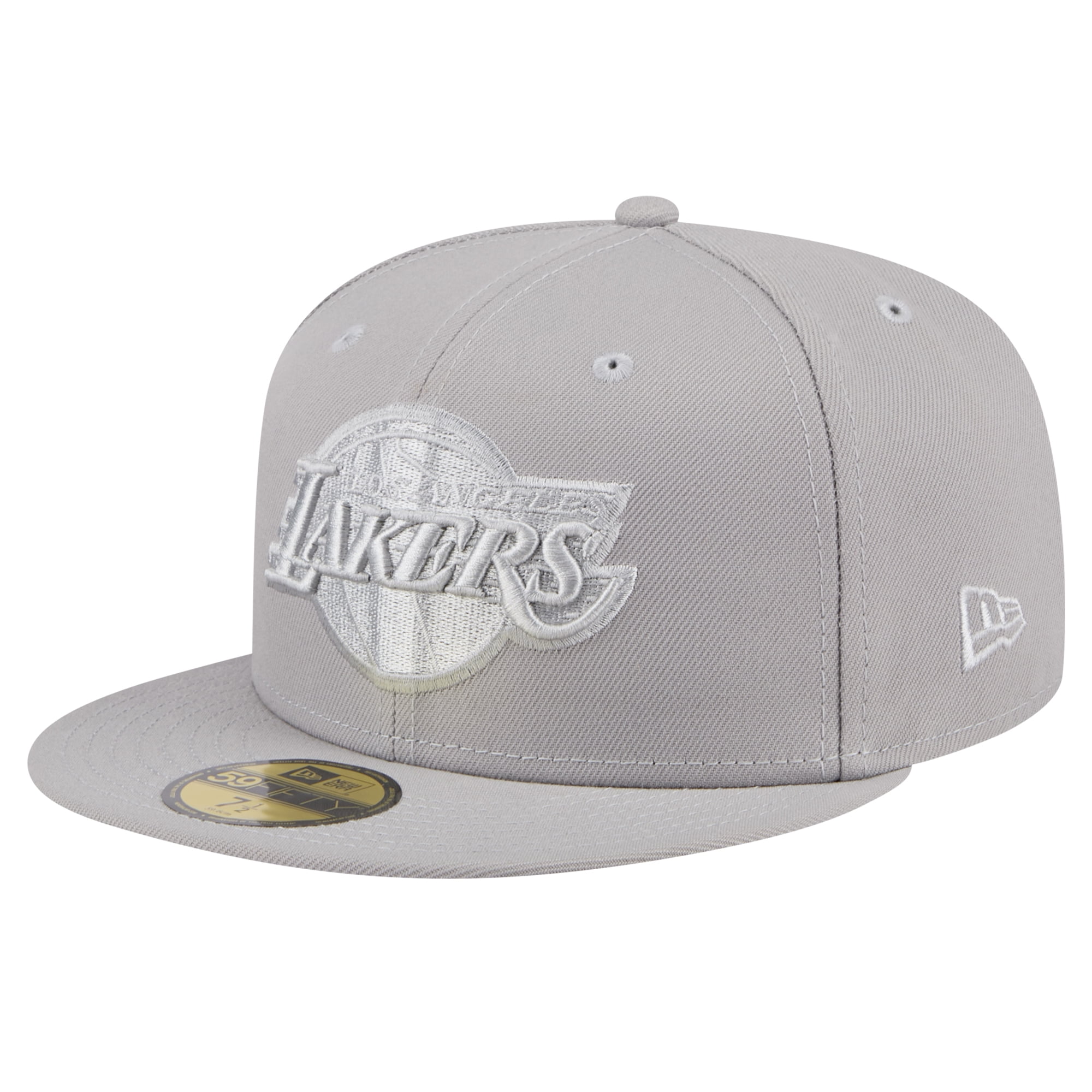 Men's New Era Gray Los Angeles Lakers Color Pack 59FIFTY Fitted Hat ...