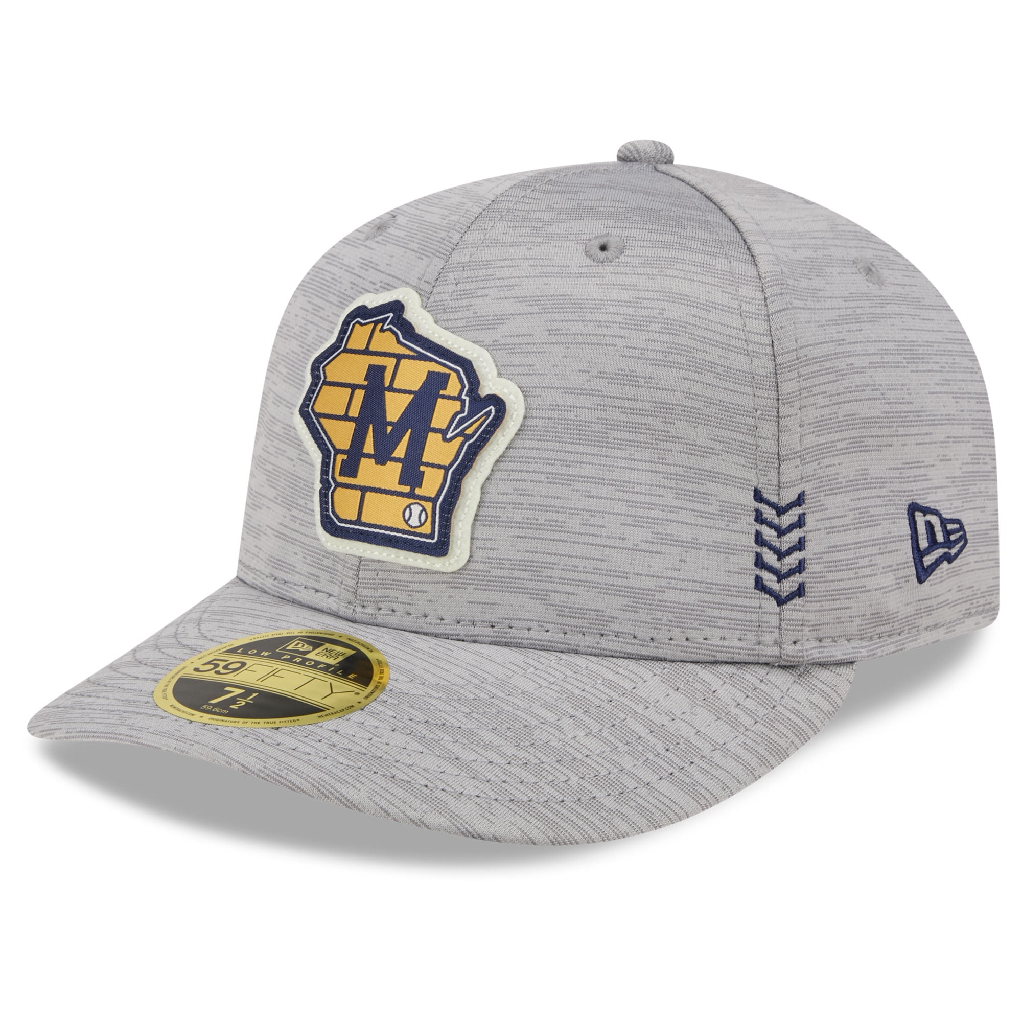 Men's New Era Gray Milwaukee Brewers 2024 Clubhouse Low Profile 59FIFTY ...