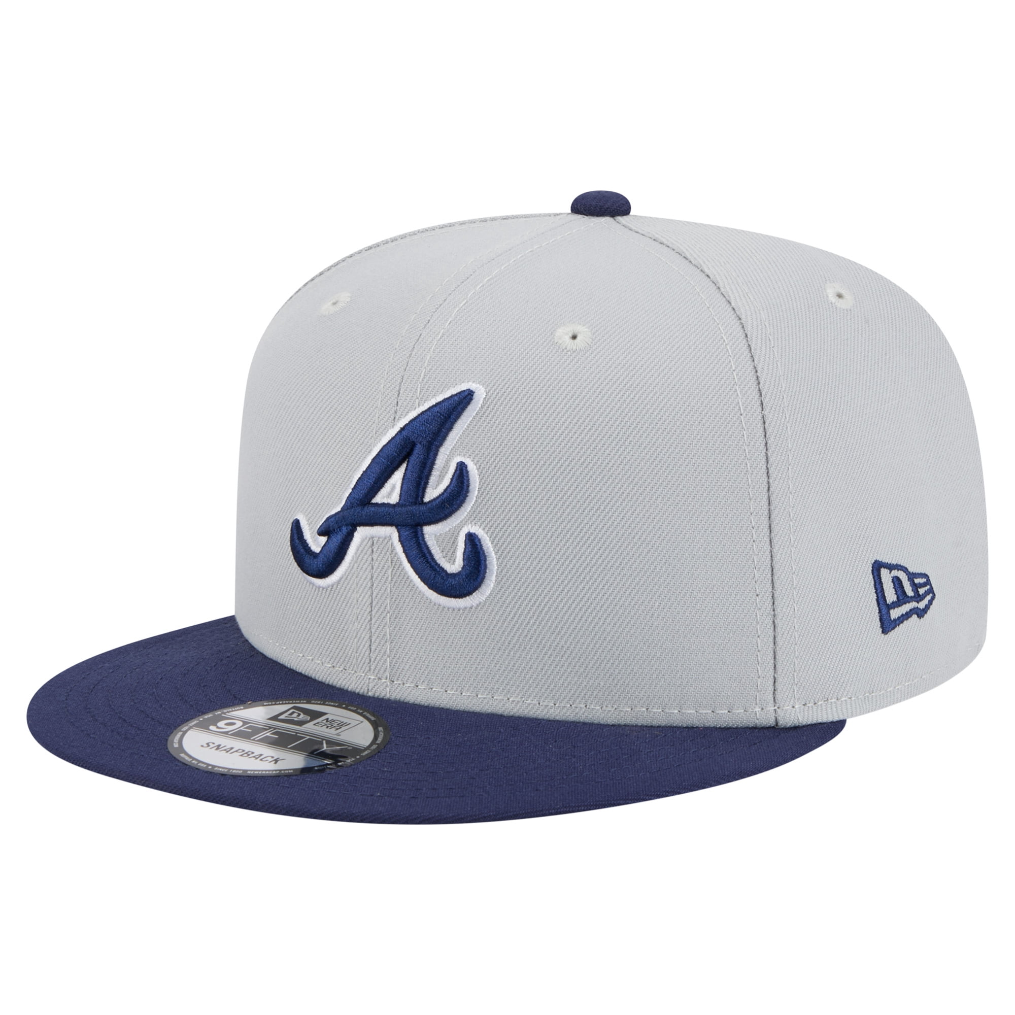 Men's New Era Gray/Navy Atlanta Braves 2-Tone Color Pack 9FIFTY ...