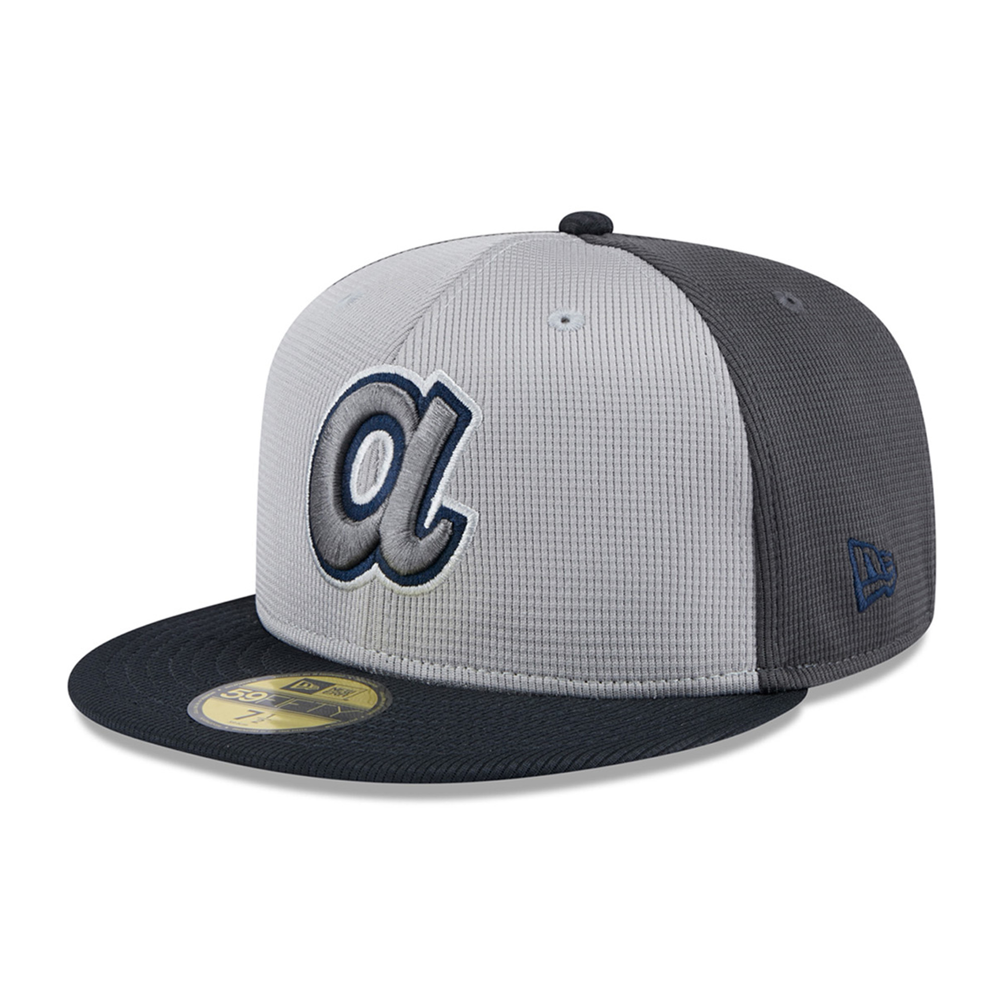 Men's New Era Gray/Navy Atlanta Braves 2025 Batting Practice 59FIFTY ...