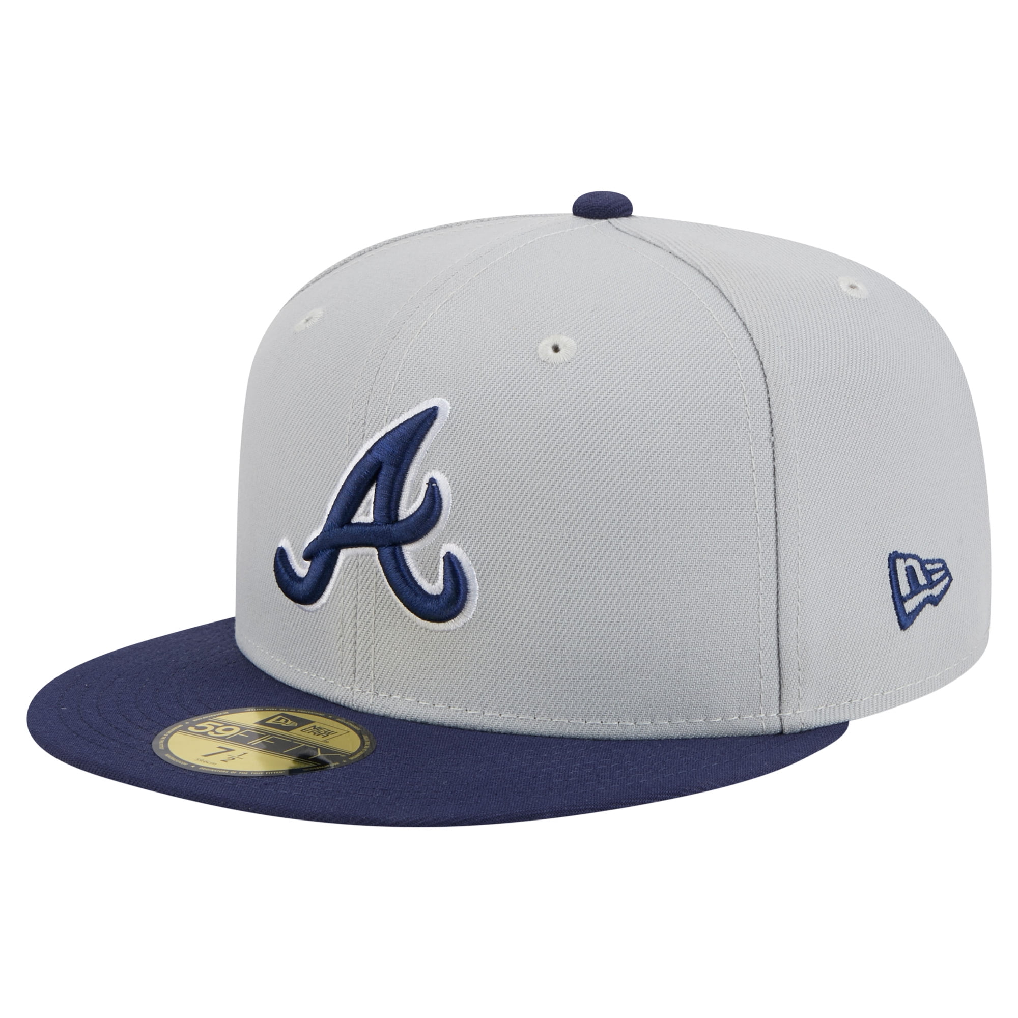 Men's New Era Gray/Navy Atlanta Braves Colorpack Two-Tone 59FIFTY ...