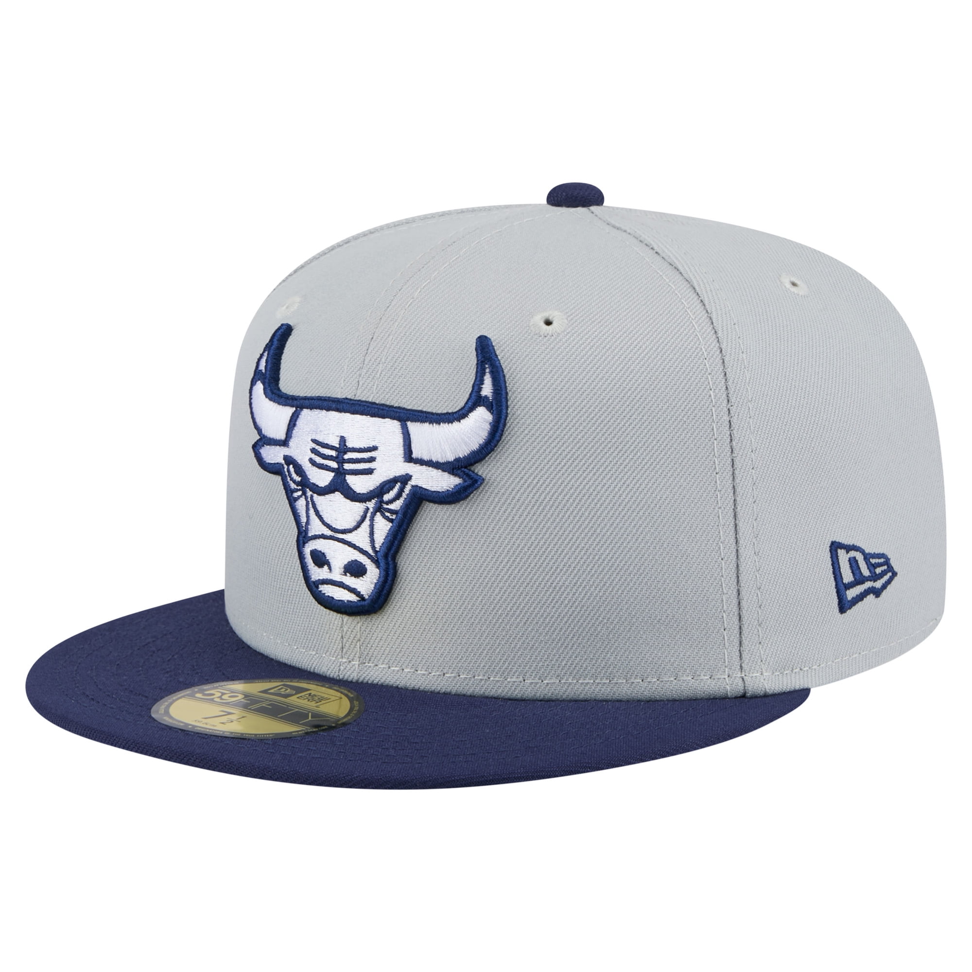 Men's New Era Gray/Navy Chicago Bulls Color Pack 2-Tone 59FIFTY Fitted ...