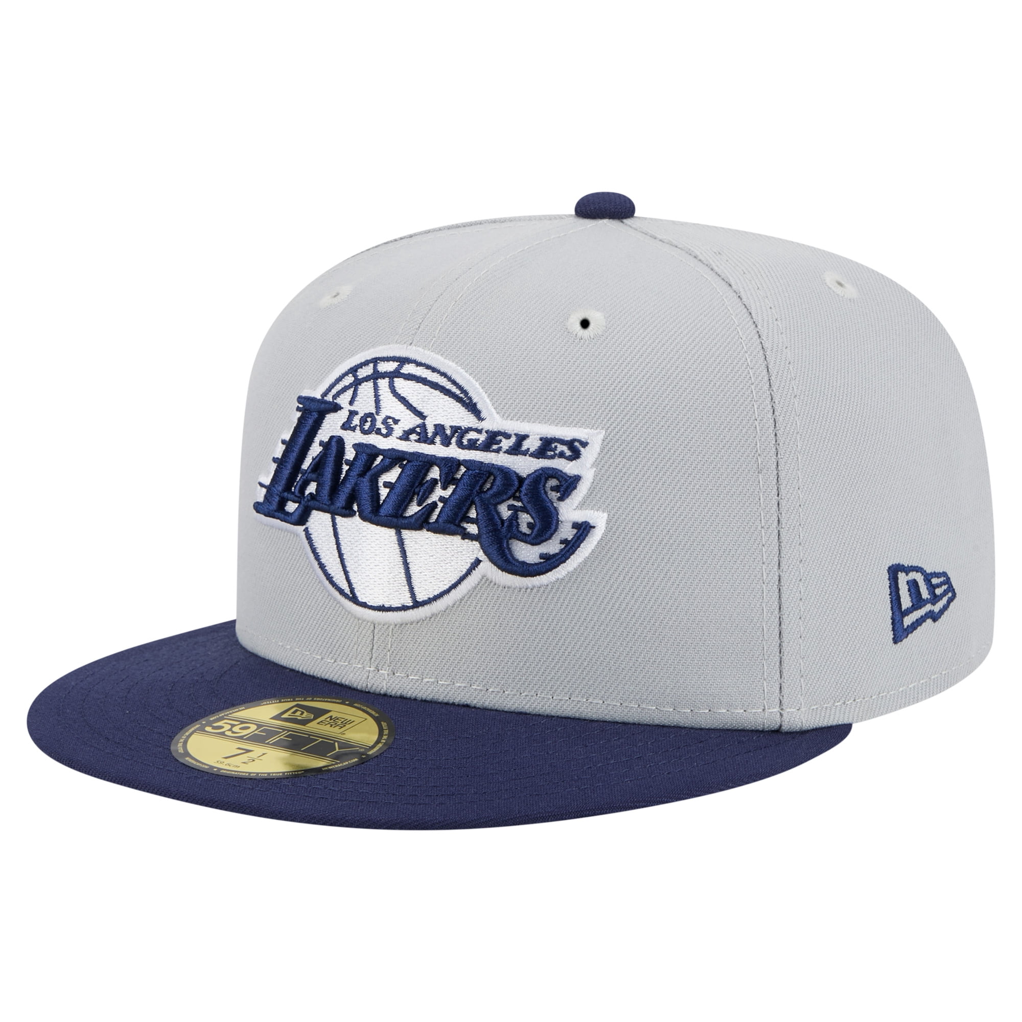 Men's New Era Gray/Navy Los Angeles Lakers Color Pack 2-Tone 59FIFTY ...