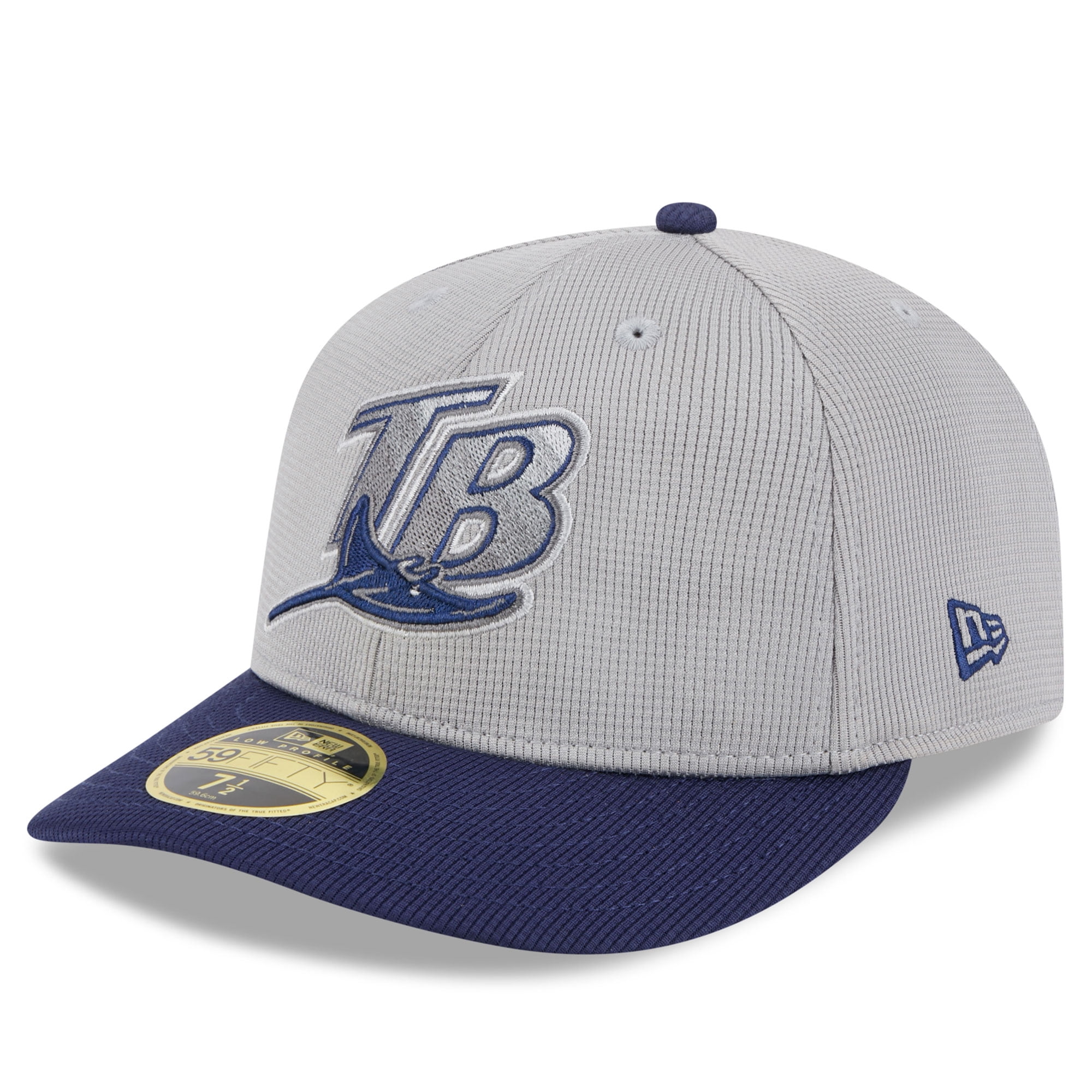 Men's New Era Gray/Navy Tampa Bay Rays 2025 Batting Practice Low ...