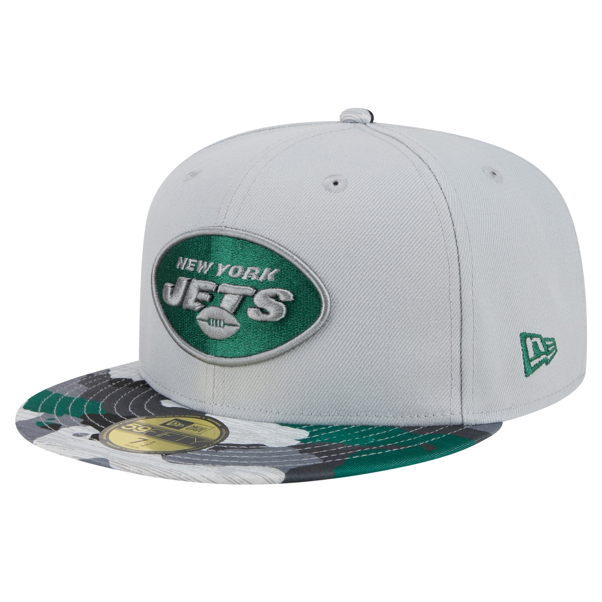 Men's New Era Gray New York Jets Active Camo 59FIFTY Fitted Hat ...