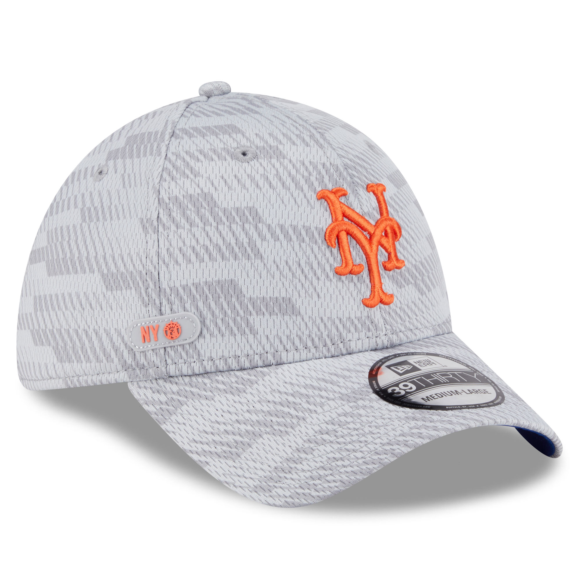 Men's New Era Gray New York Mets 2025 MLB Clubhouse 39THIRTY Flex Hat ...