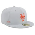 Men's New Era Gray New York Mets 2025 MLB Clubhouse 59FIFTY Fitted Hat ...