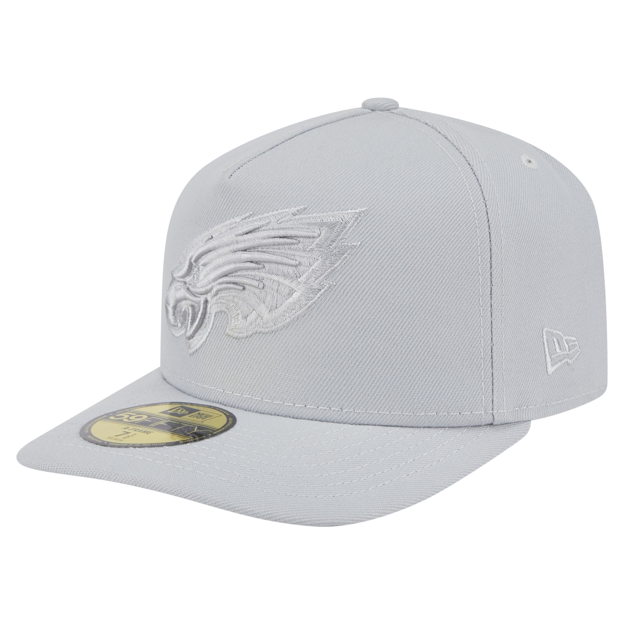 Men's New Era Gray Philadelphia Eagles Color Pack A-Frame 59FIFTY ...