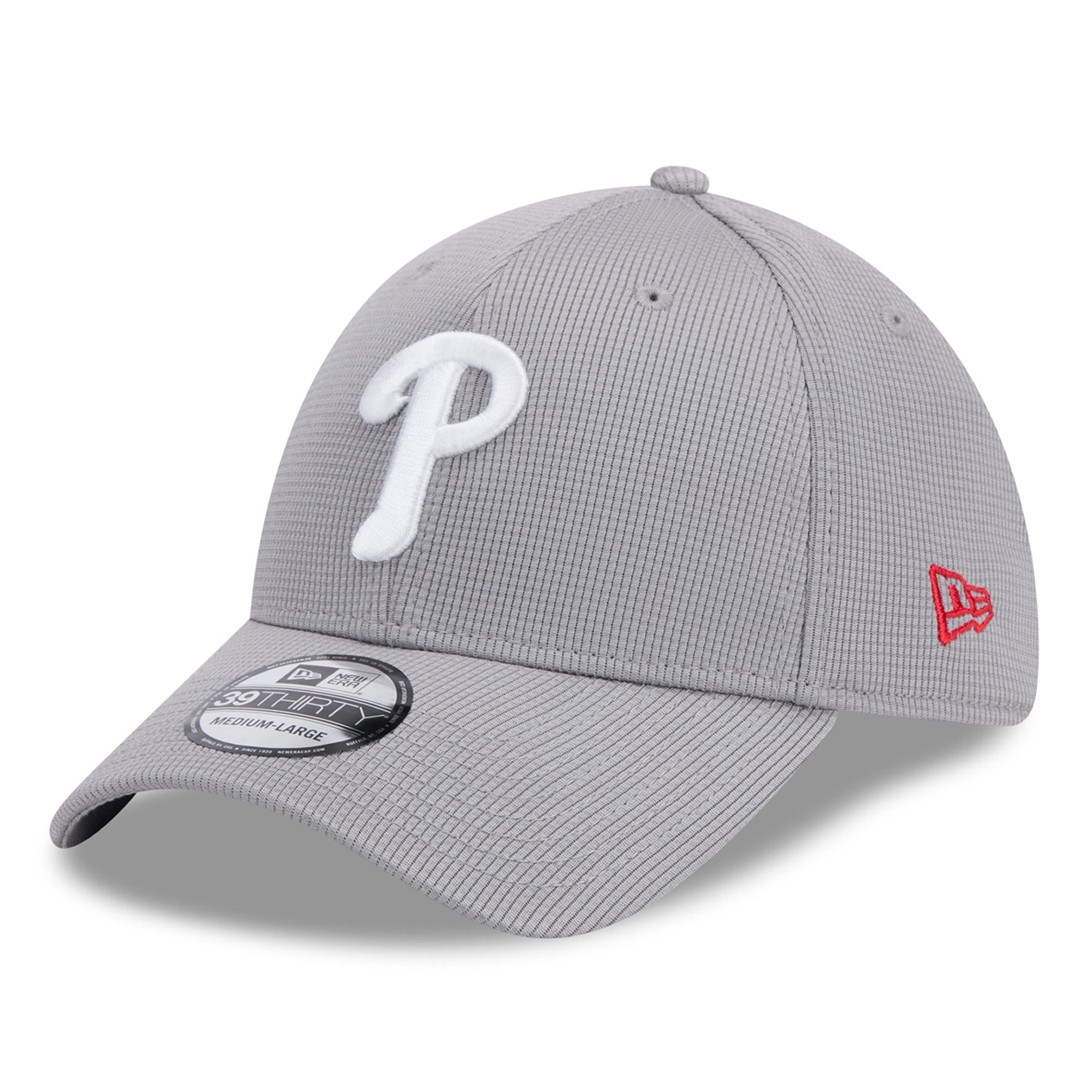 Men's New Era Gray Philadelphia Phillies Active Pivot 39THIRTY Flex Hat ...