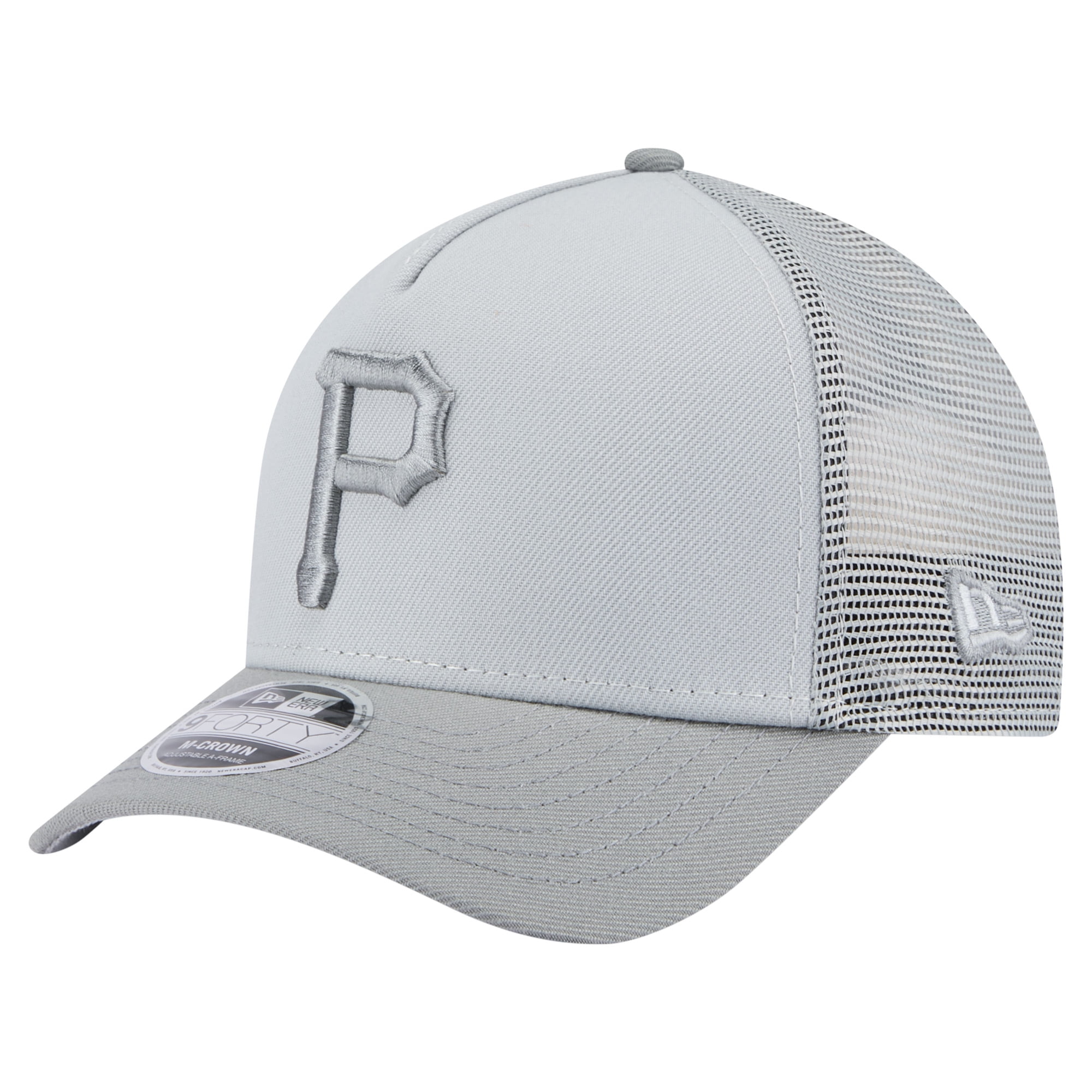 Men's New Era Gray Pittsburgh Pirates Color Pack A-Frame 9FORTY Trucker ...