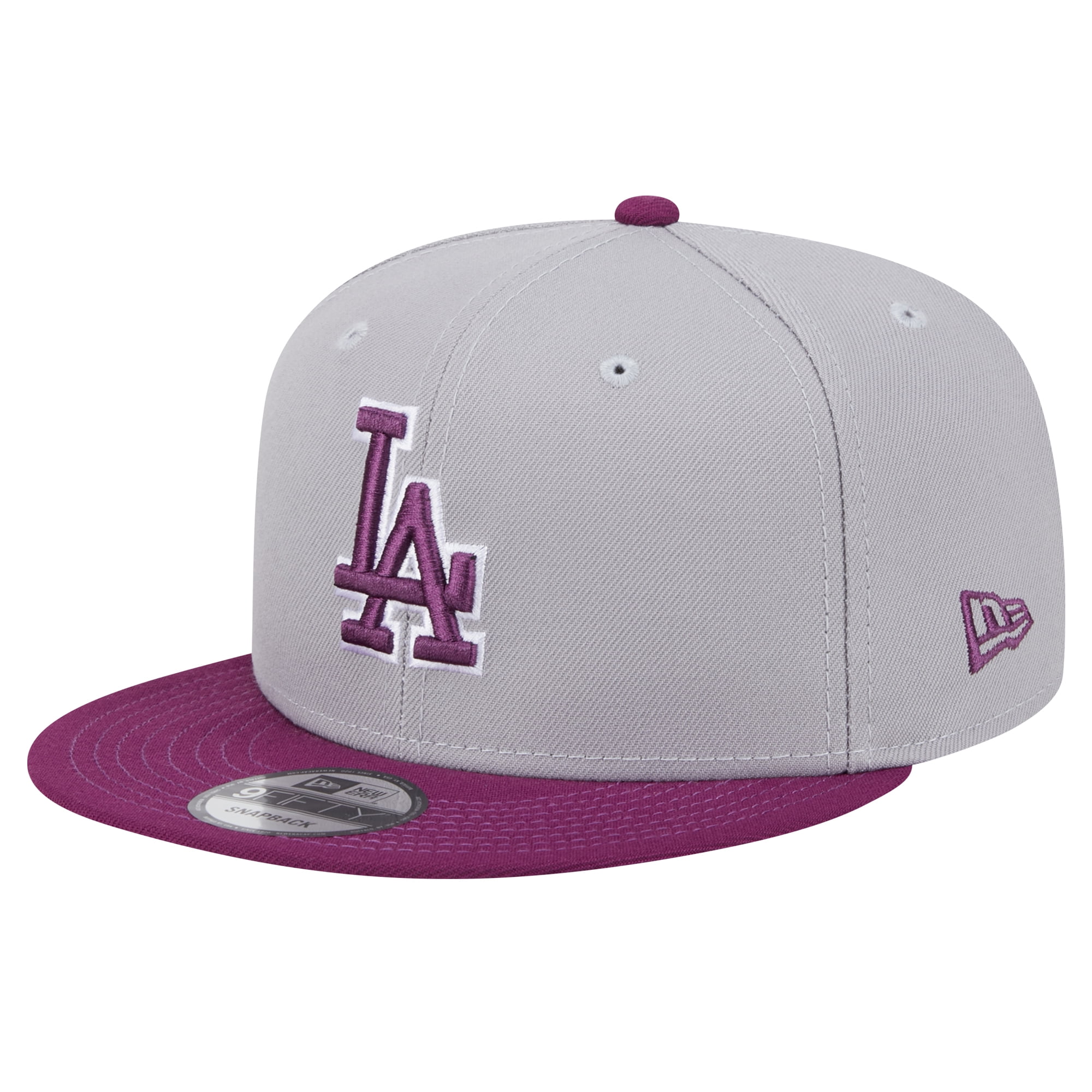 Men's New Era Gray/Purple Los Angeles Dodgers Color Pack Two-Tone ...