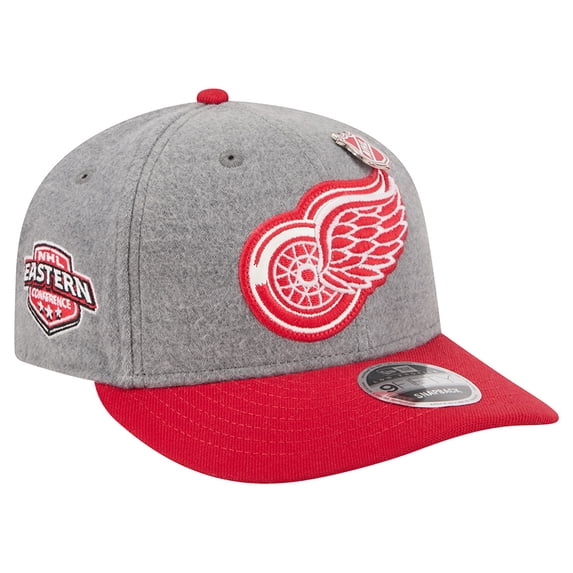 Men's New Era Gray/Red Detroit Red Wings Wool Pin Low Profile 9FIFTY ...