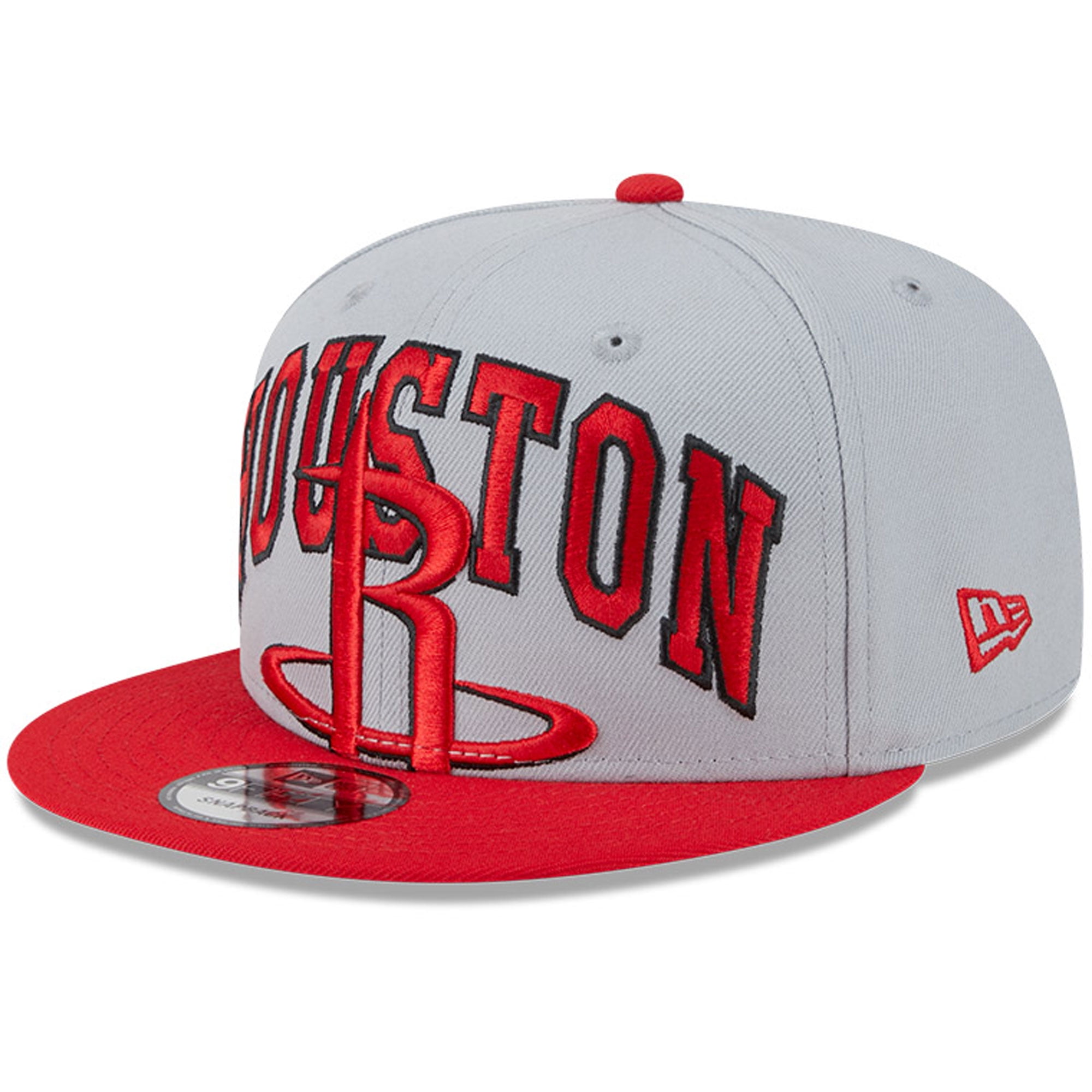 Men's New Era Gray/Red Houston Rockets Tip-Off Two-Tone 9FIFTY Snapback ...