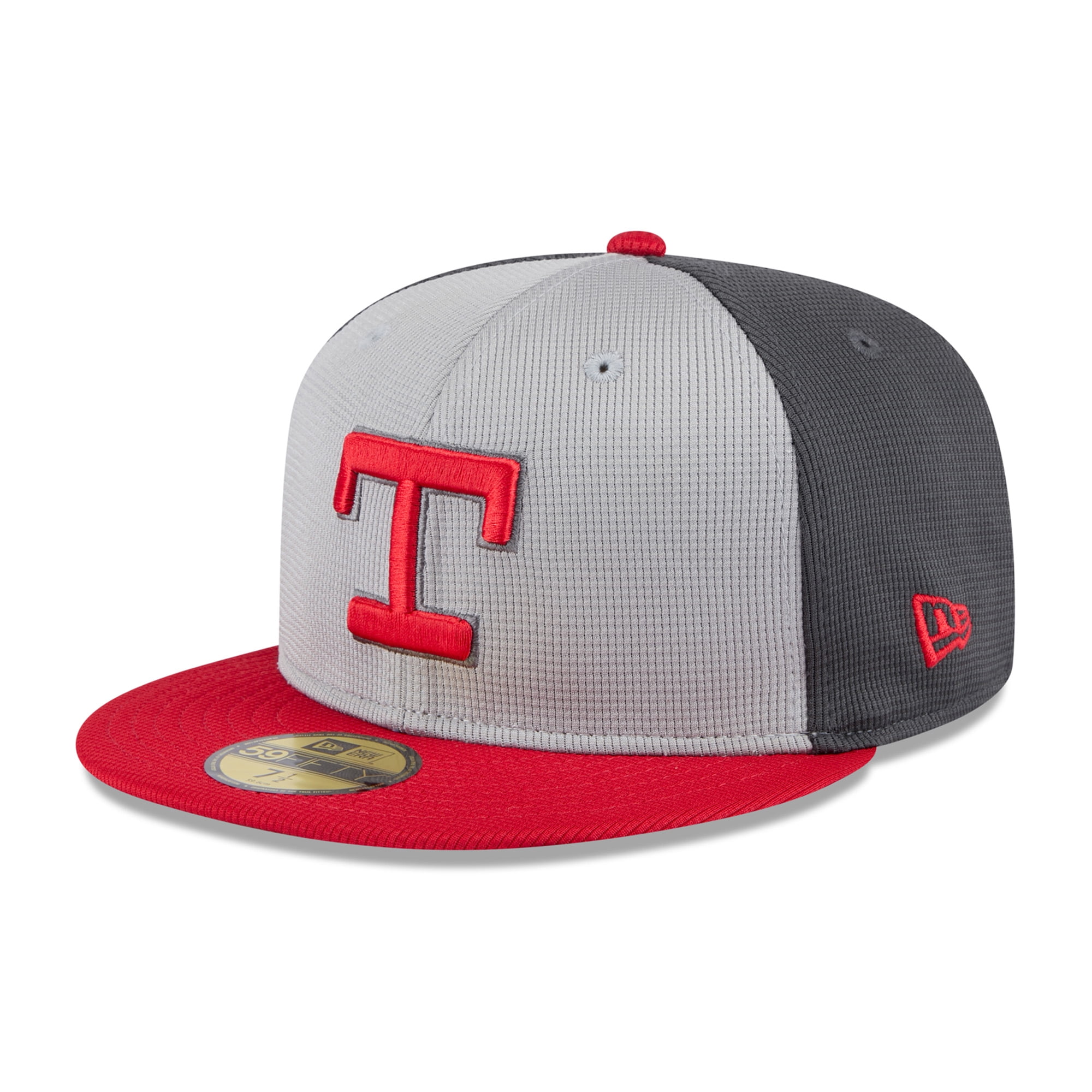 Men's New Era Gray/Red Texas Rangers 2025 Batting Practice 59FIFTY ...