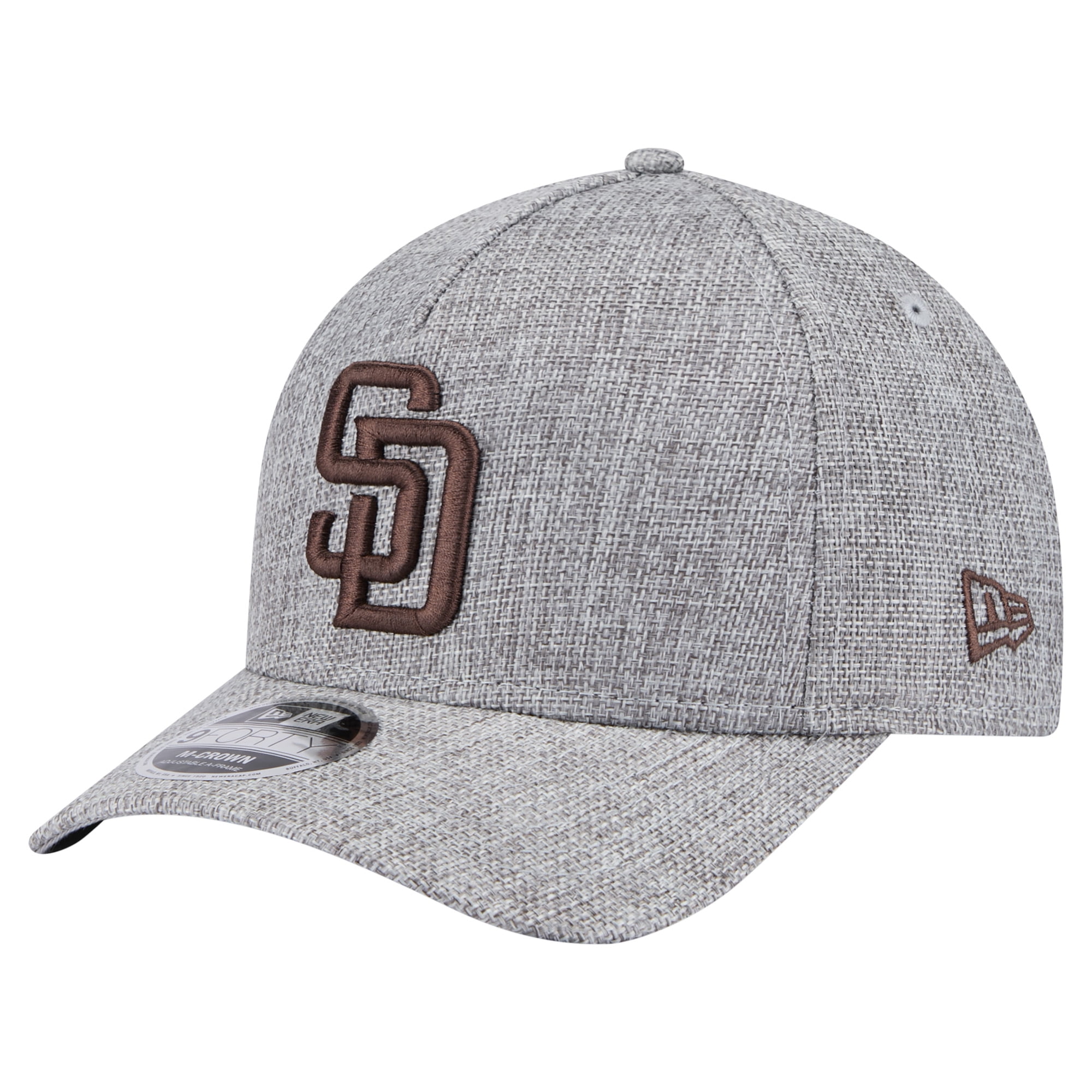 Men's New Era Gray San Diego Padres Cotton Weave M-Crown A-Frame 9FORTY ...