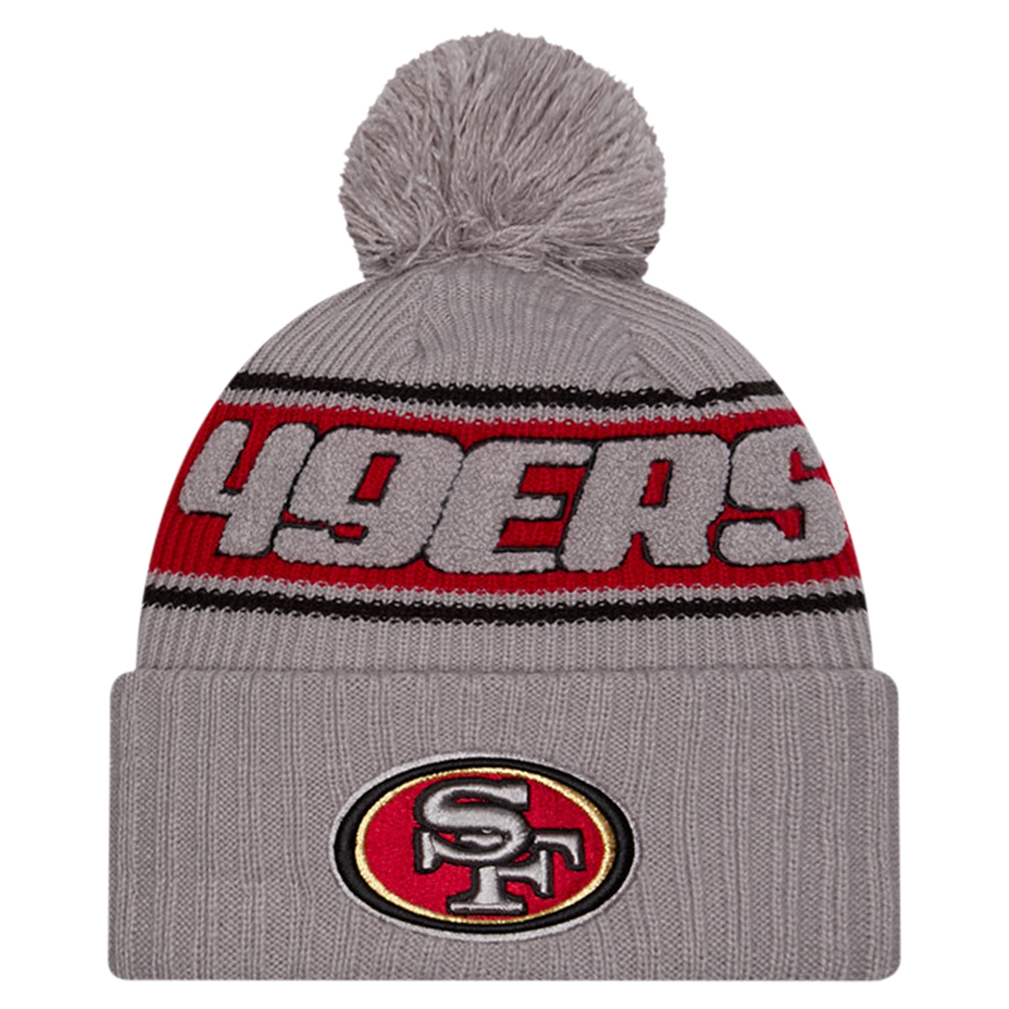 Men's New Era Gray San Francisco 49ers 2024 Sideline Sport Cuffed Knit ...