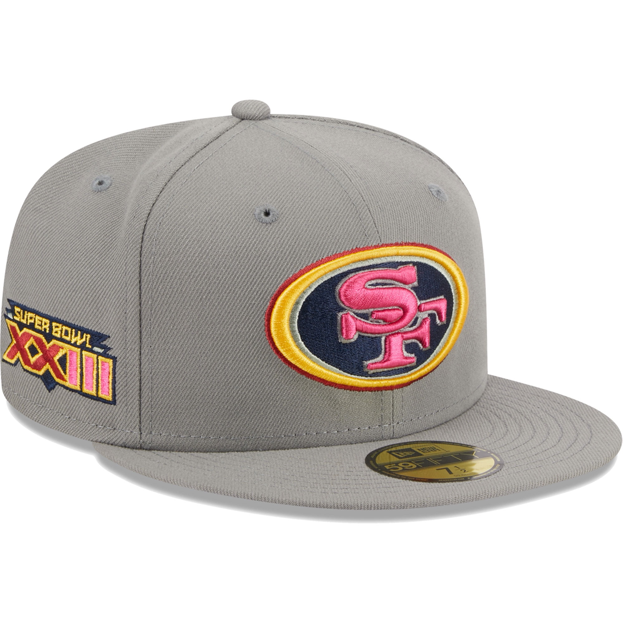 Men's New Era Gray San Francisco 49ers Color Pack 59FIFTY Fitted Hat ...