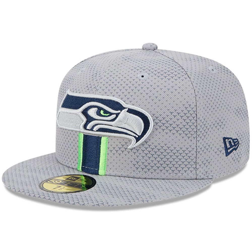 Men's New Era Gray Seattle Seahawks 2024 Sideline 59FIFTY Fitted Hat ...