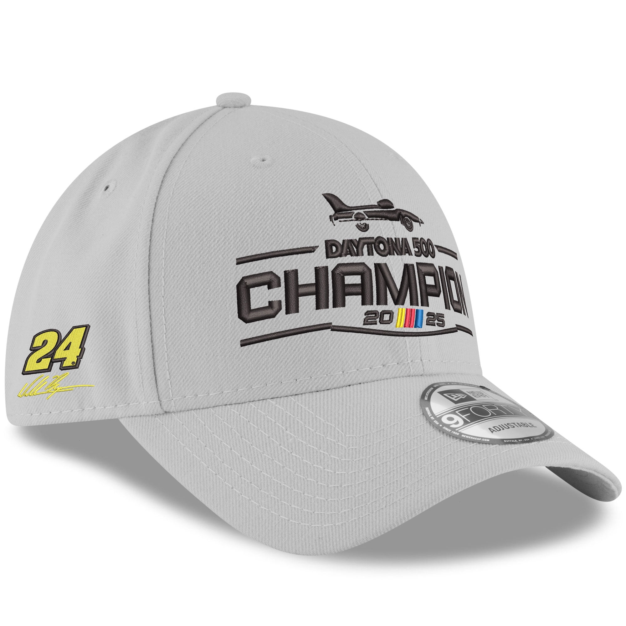 Men's New Era Gray William Byron 2025 Daytona 500 Champion 9FORTY ...