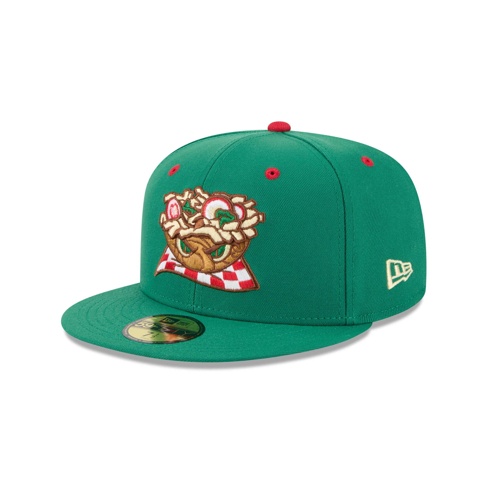 Men's-New Era Green Akron RubberDucks Theme Nights 59FIFTY Fitted Hat ...