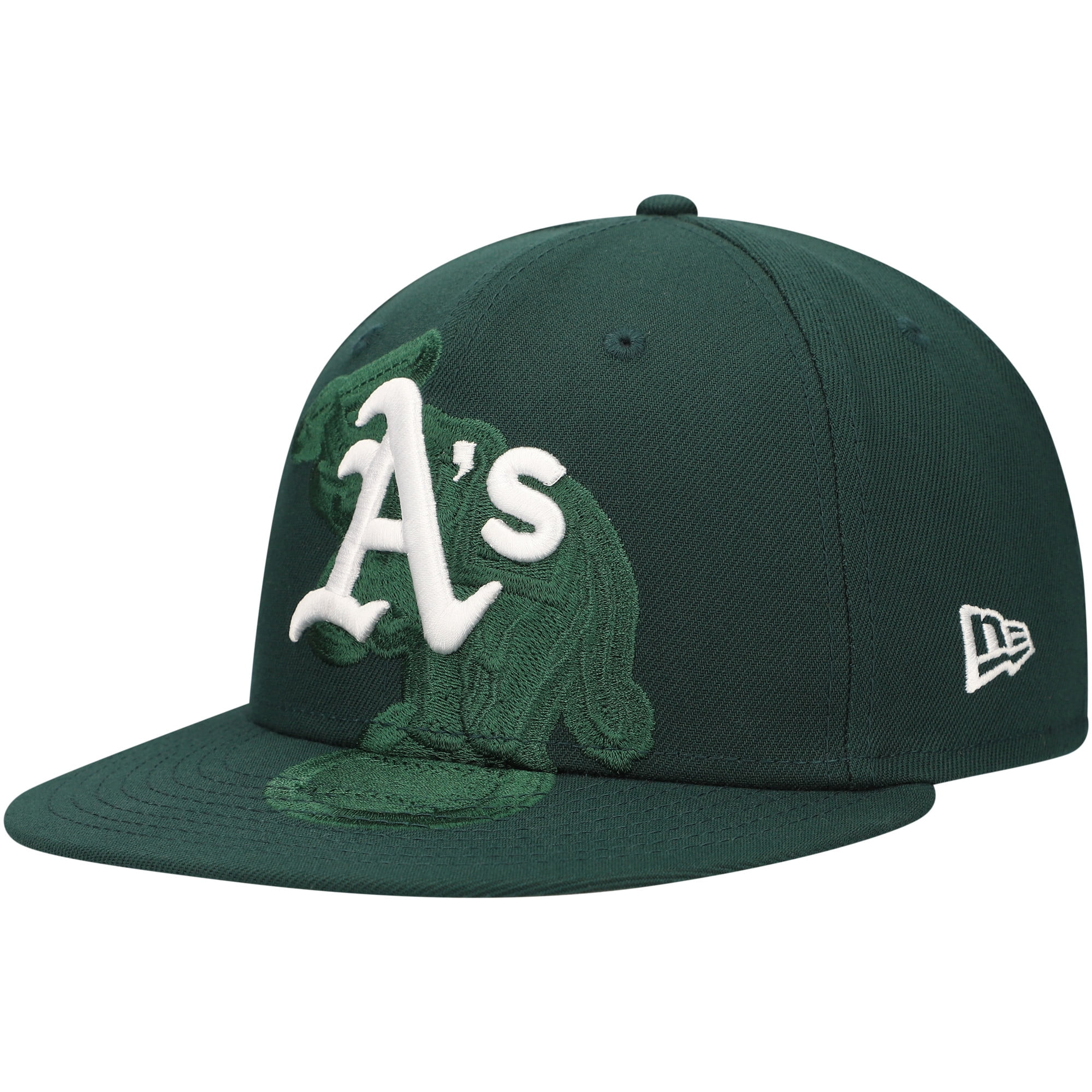 Men's New Era Green Athletics Shadow Logo 59FIFTY Fitted Hat - Walmart.com