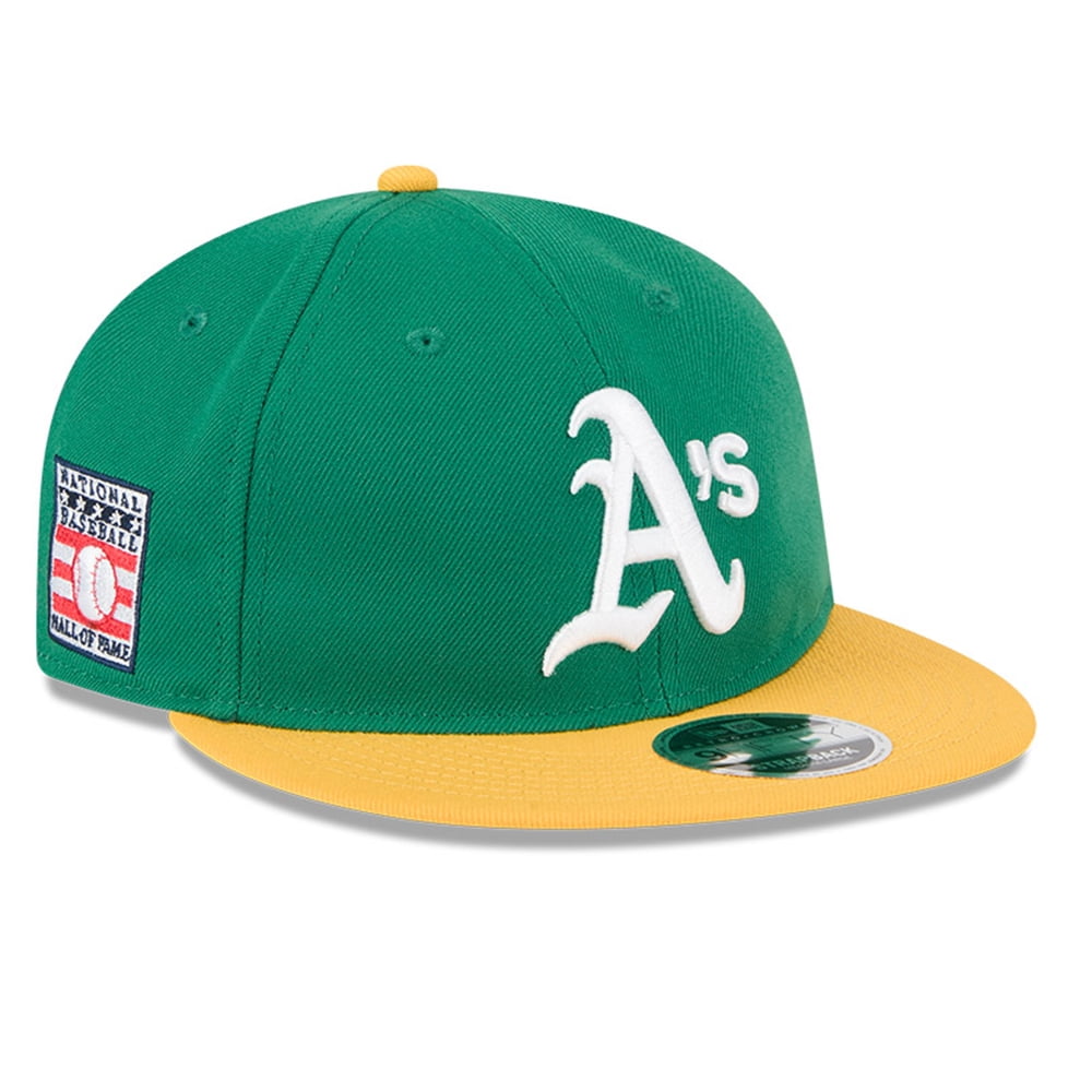 Men's New Era Green/Gold Athletics Baseball Hall of Fame Retro Crown ...