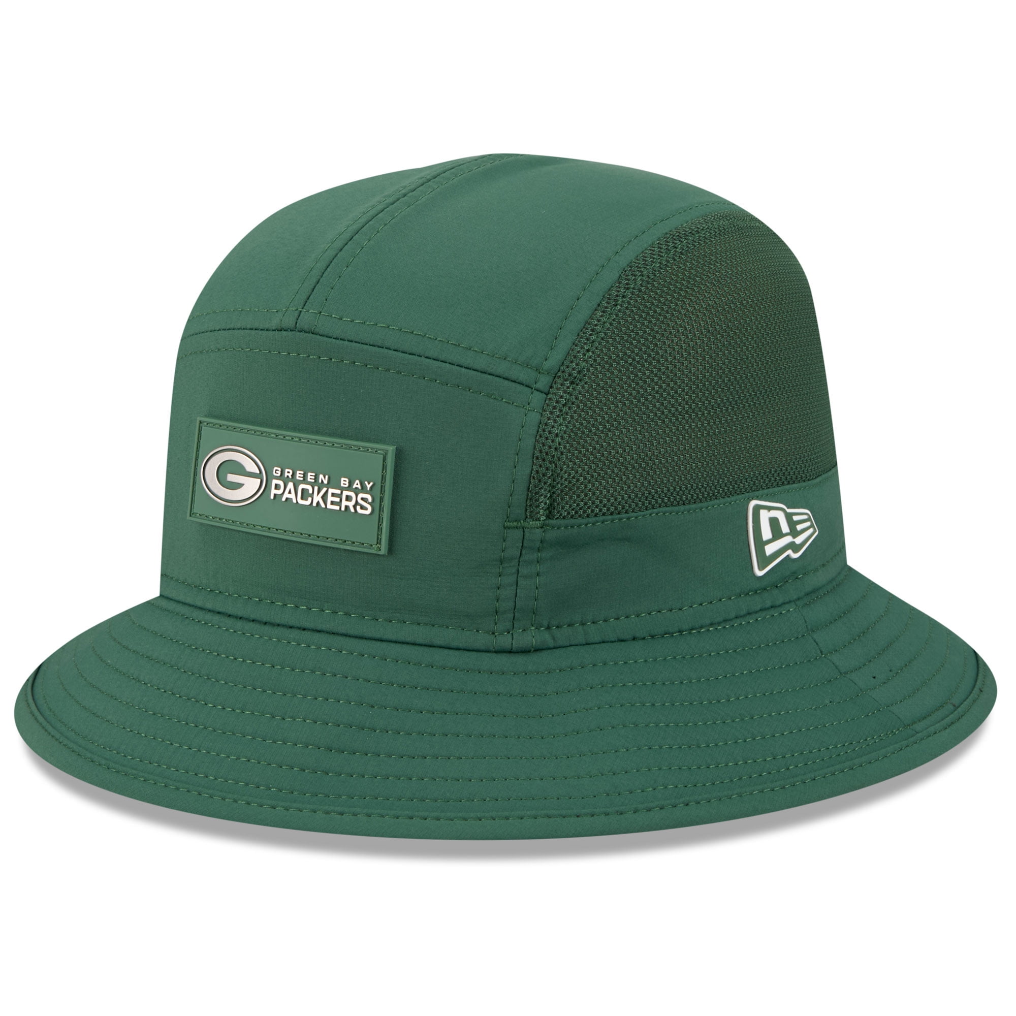 Men's New Era Green Green Bay Packers 2025 Sideline Bucket Hat ...
