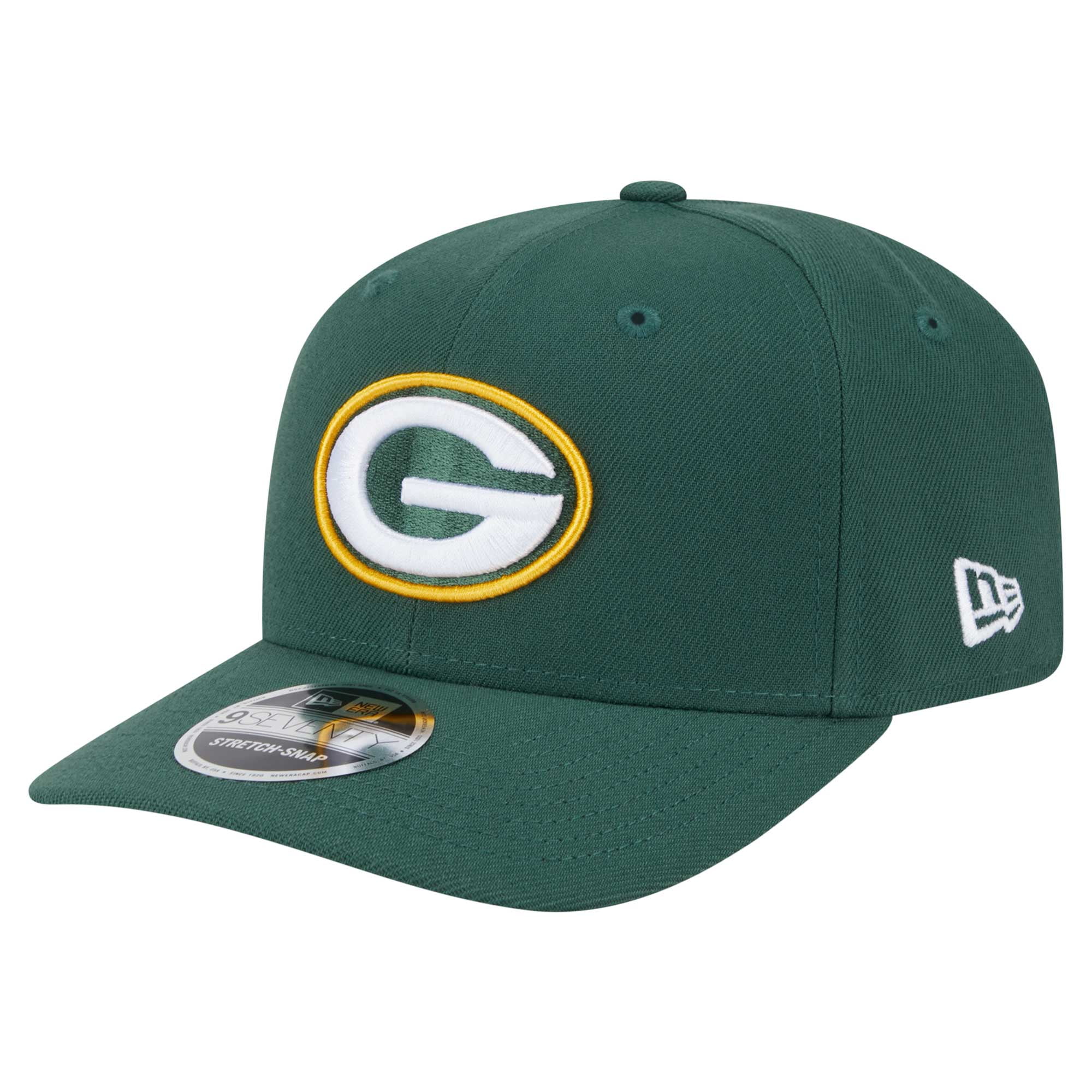 Men's New Era Green Green Bay Packers 9SEVENTY Stretch-Snap Hat ...
