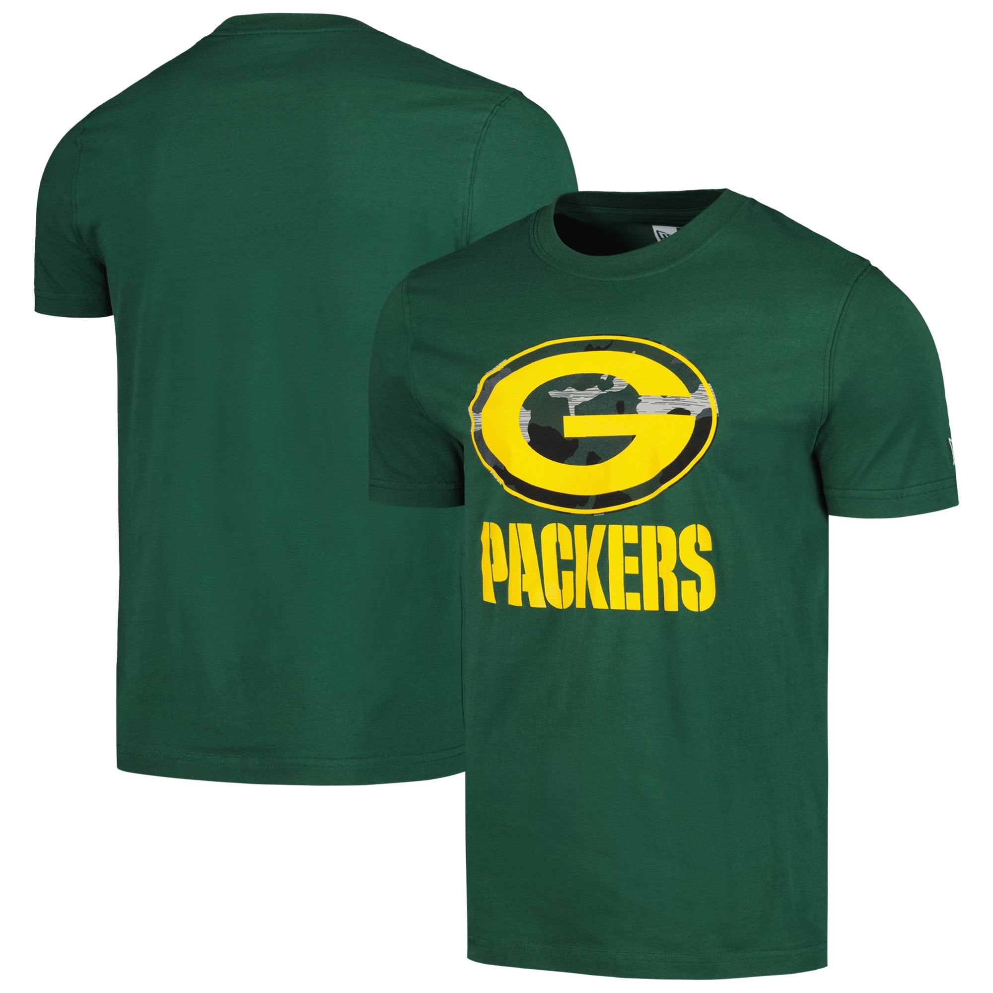 Men's New Era Green Green Bay Packers Camo Logo T-Shirt - Walmart.com