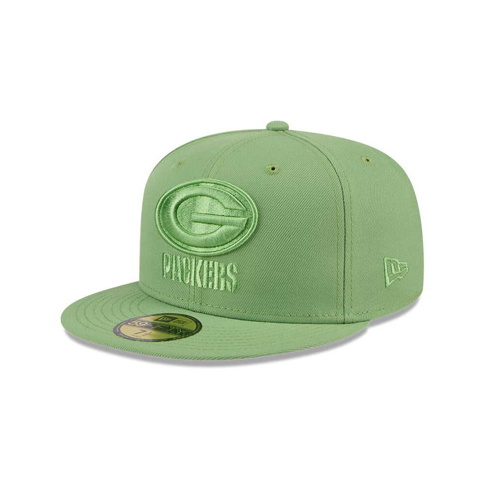 Men's New Era Green Green Bay Packers Color Pack 59FIFTY Fitted Hat ...