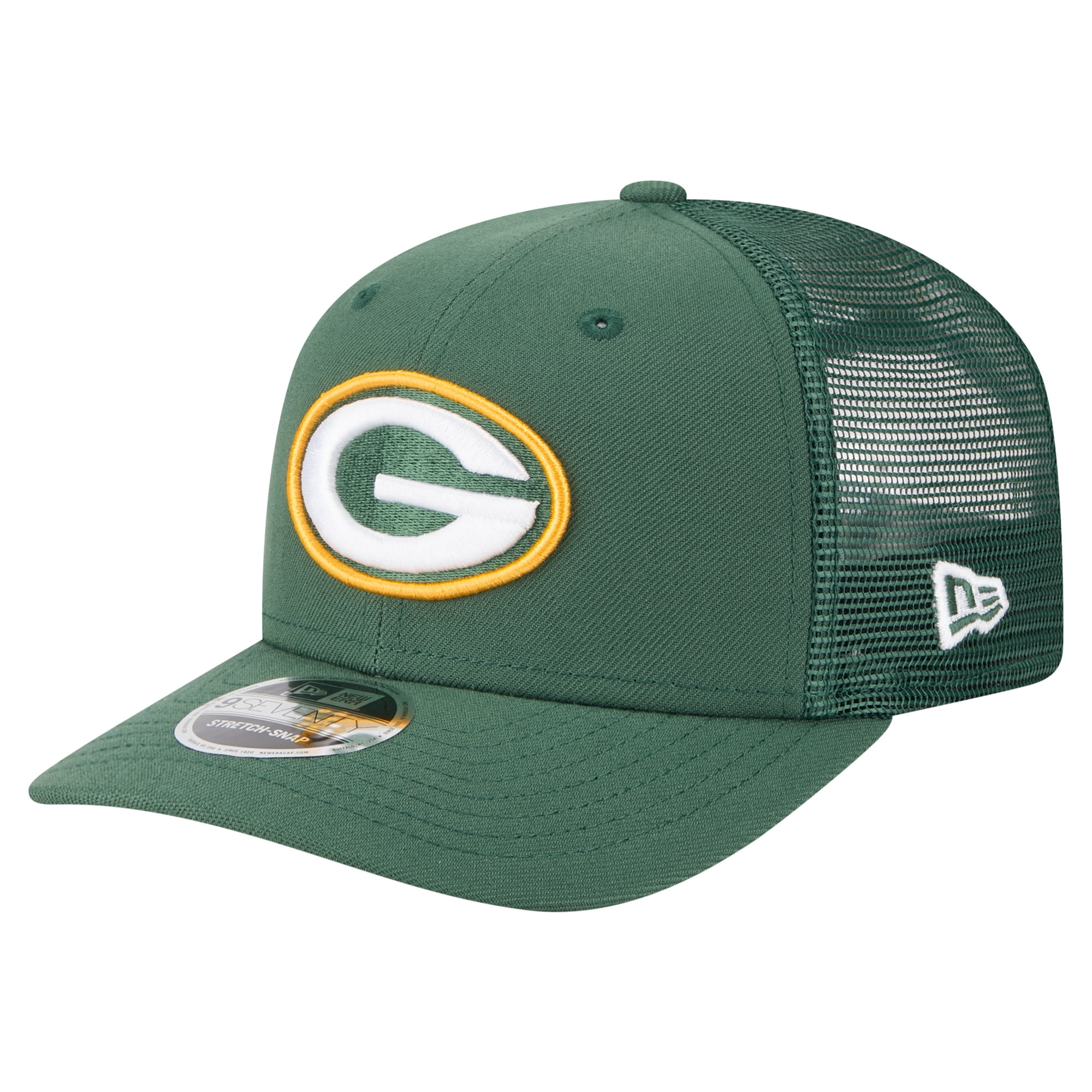 Men's New Era Green Green Bay Packers Team Collection 9SEVENTY Stretch ...