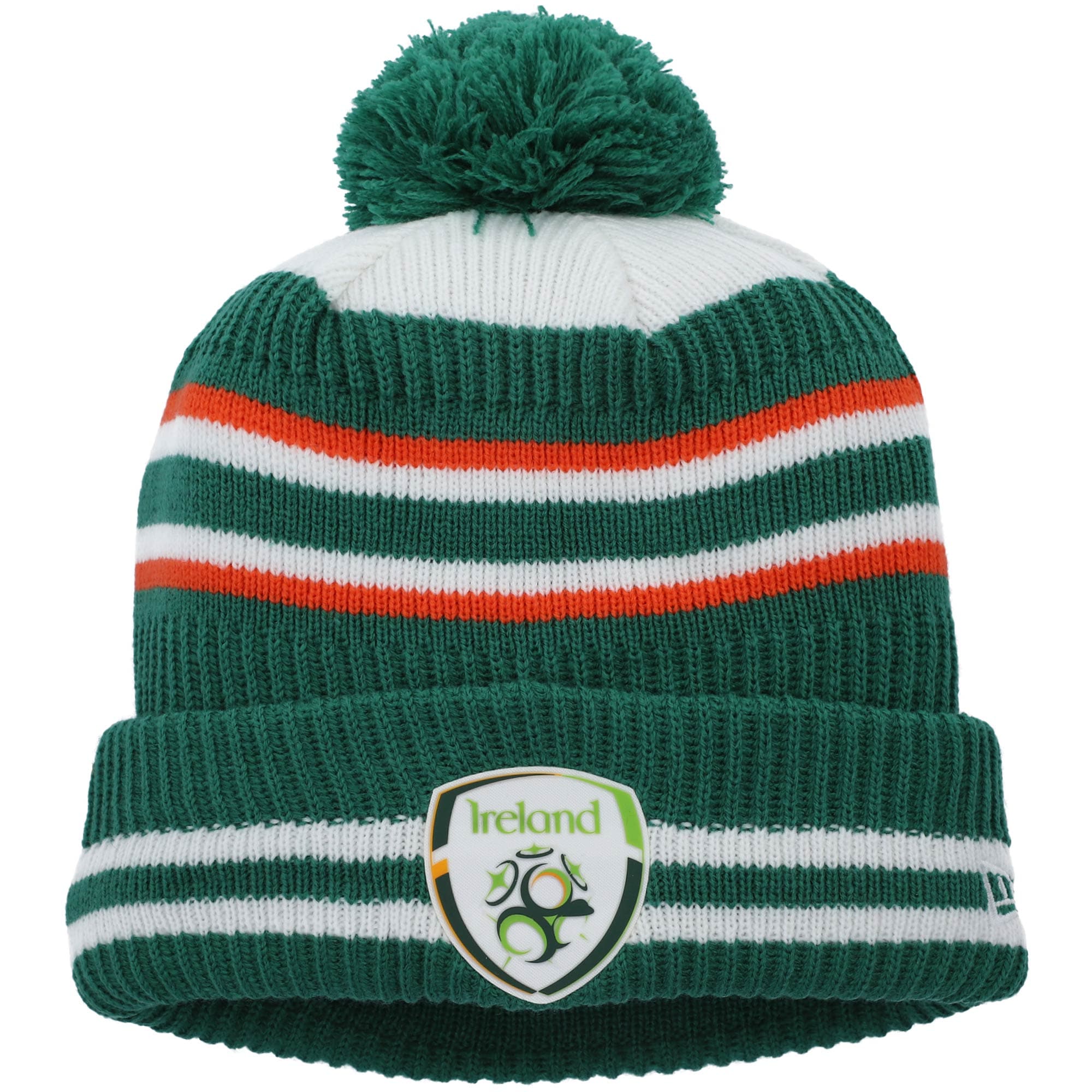 Men's New Era Green Ireland National Team Bobble Fleece Cuffed Knit Hat ...